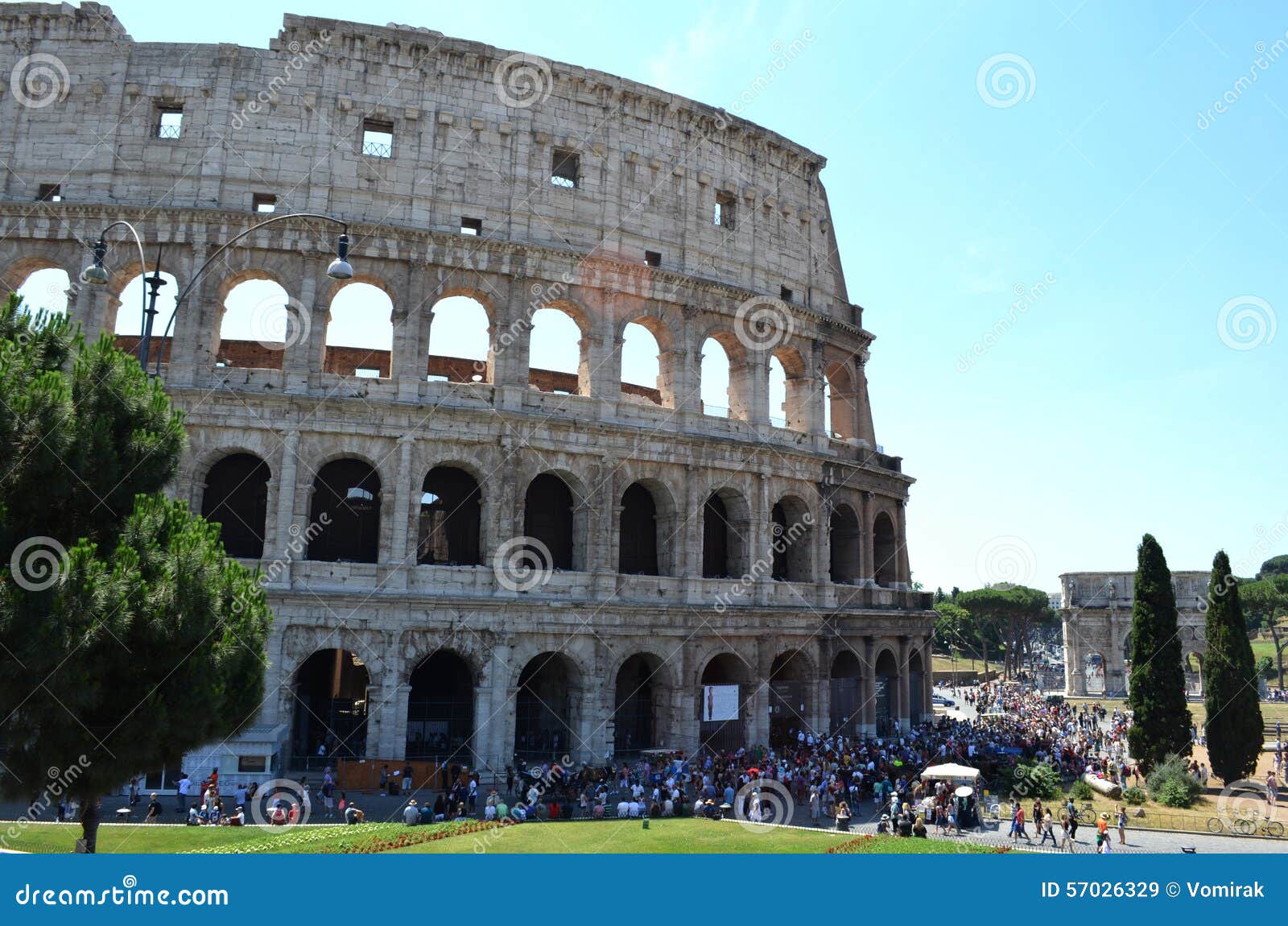 The Colosseum from the Outside. Rome, Italy Stock Image - Image of duel ...