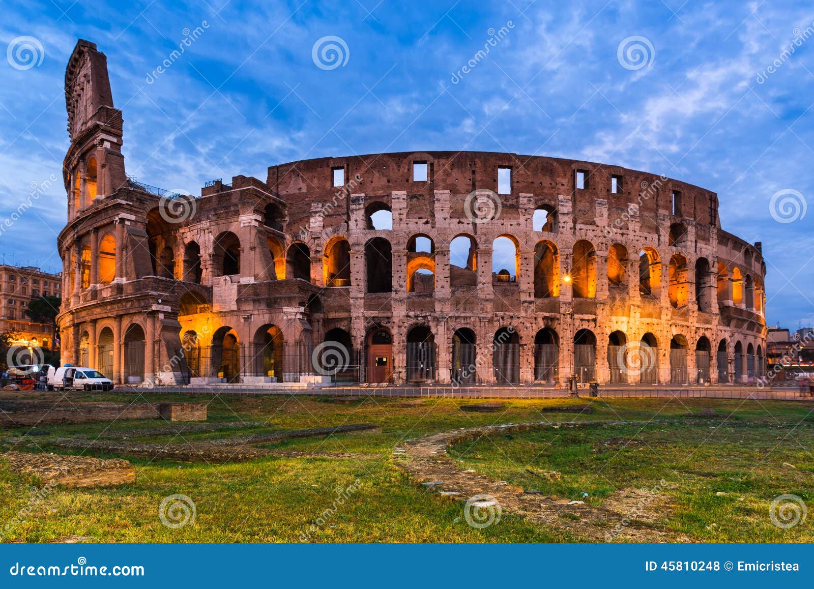 Colosseum, Rom, Italien stockfoto. Bild von amphitheater - 45810248