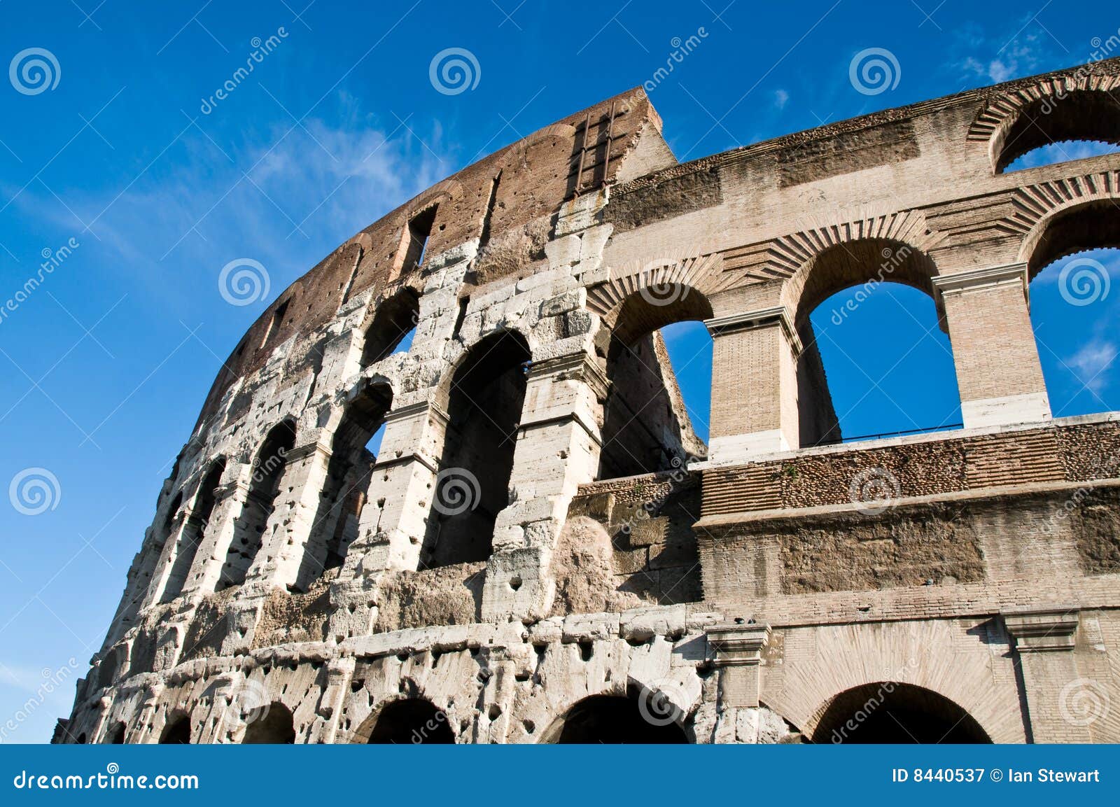 Colosseum - Roman Arches in Stone Stock Image - Image of historic ...