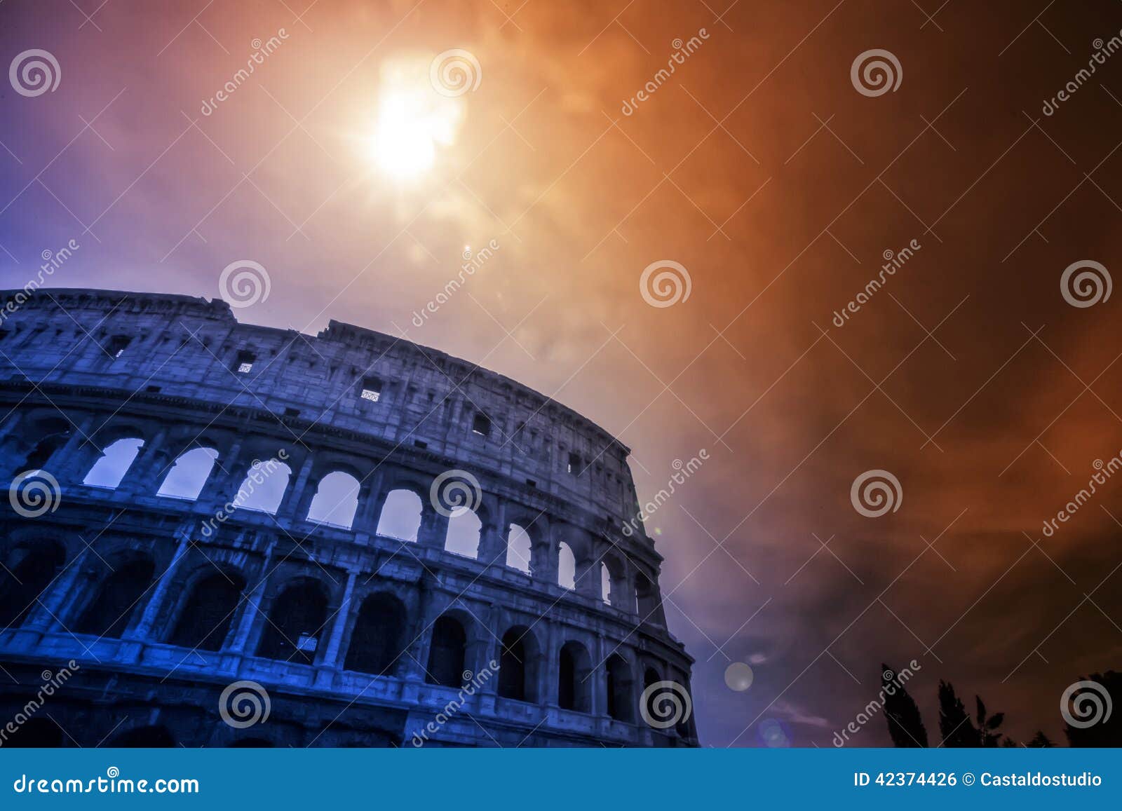 Colosseum Rome stock photo. Image of landmark, famous - 42374426