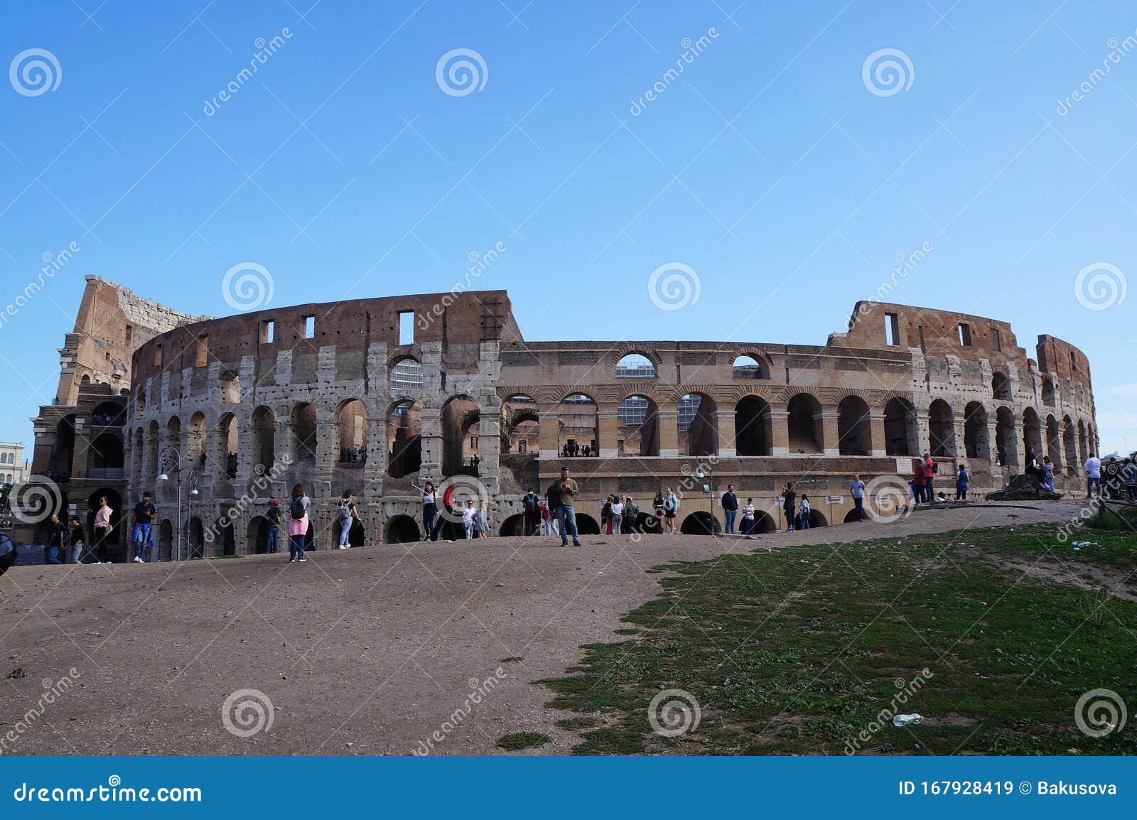 Colosseum in Rome, Exterior Editorial Stock Image - Image of colosseo ...