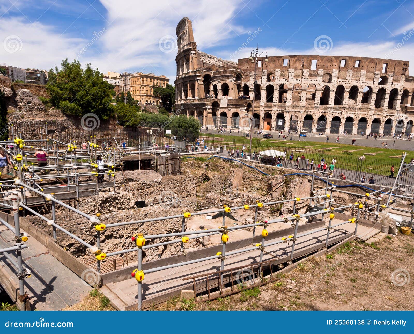 Colosseum Archaeology Dig in Rome, Italy Editorial Stock Photo - Image ...