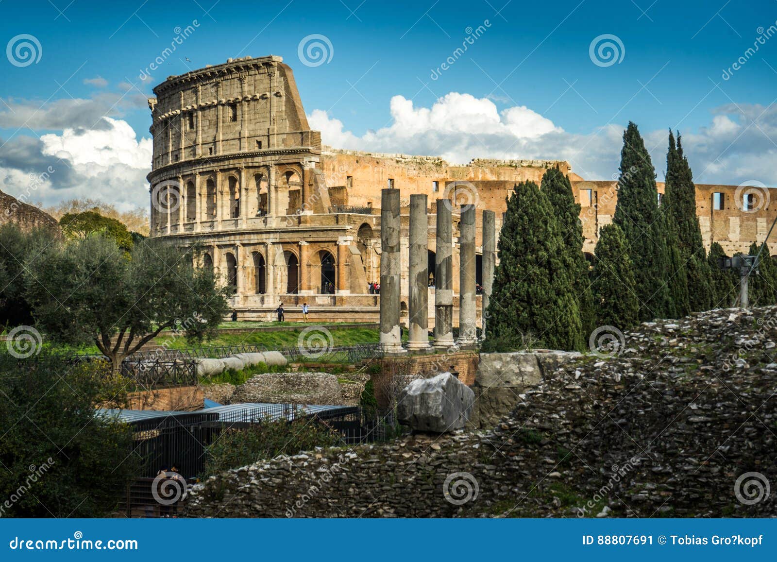 Colosseum of Rome stock image. Image of pillars, colosseum - 88807691