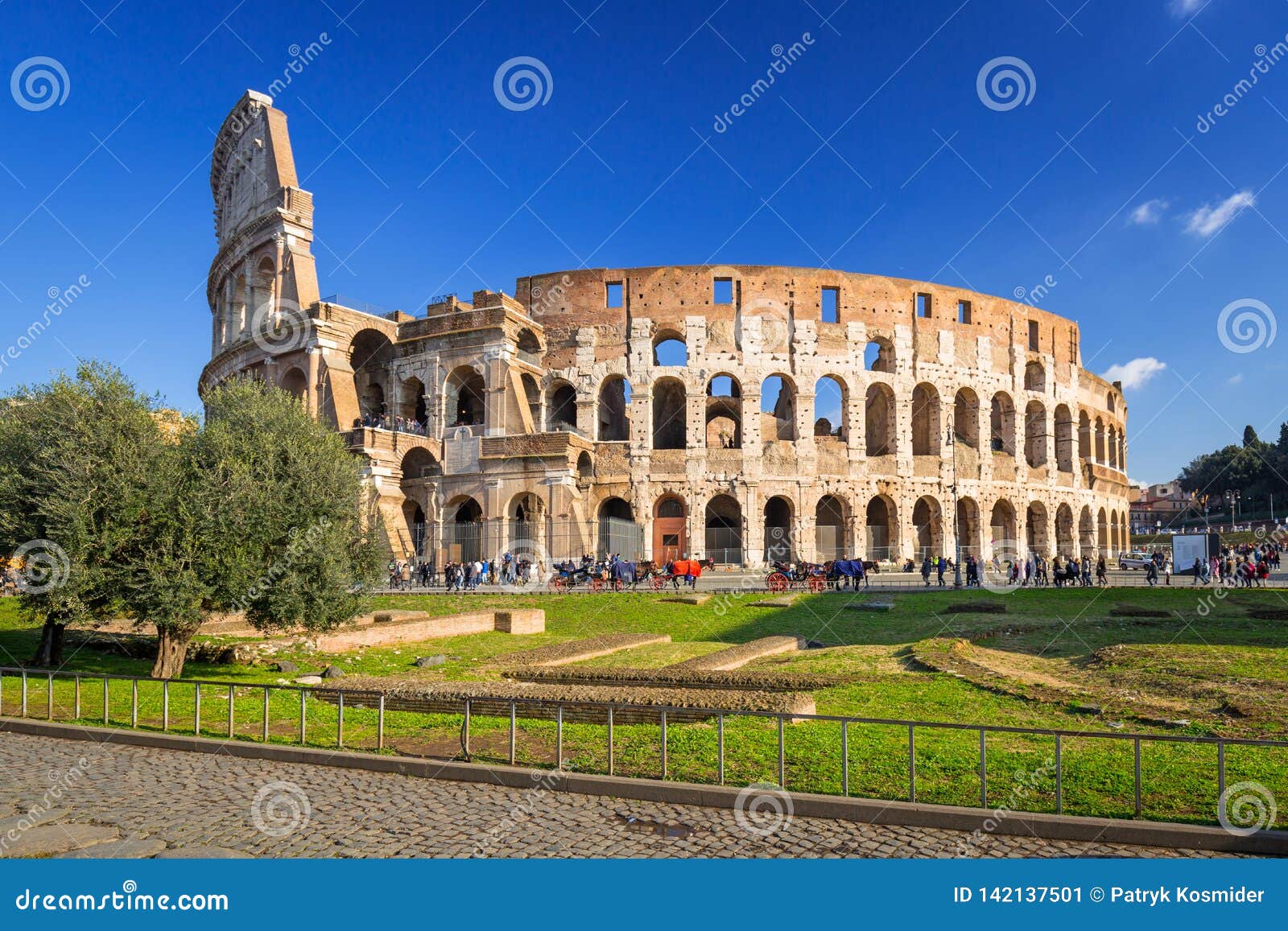 The Colosseum in Rome at Sunny Day, Italy Stock Image - Image of ...