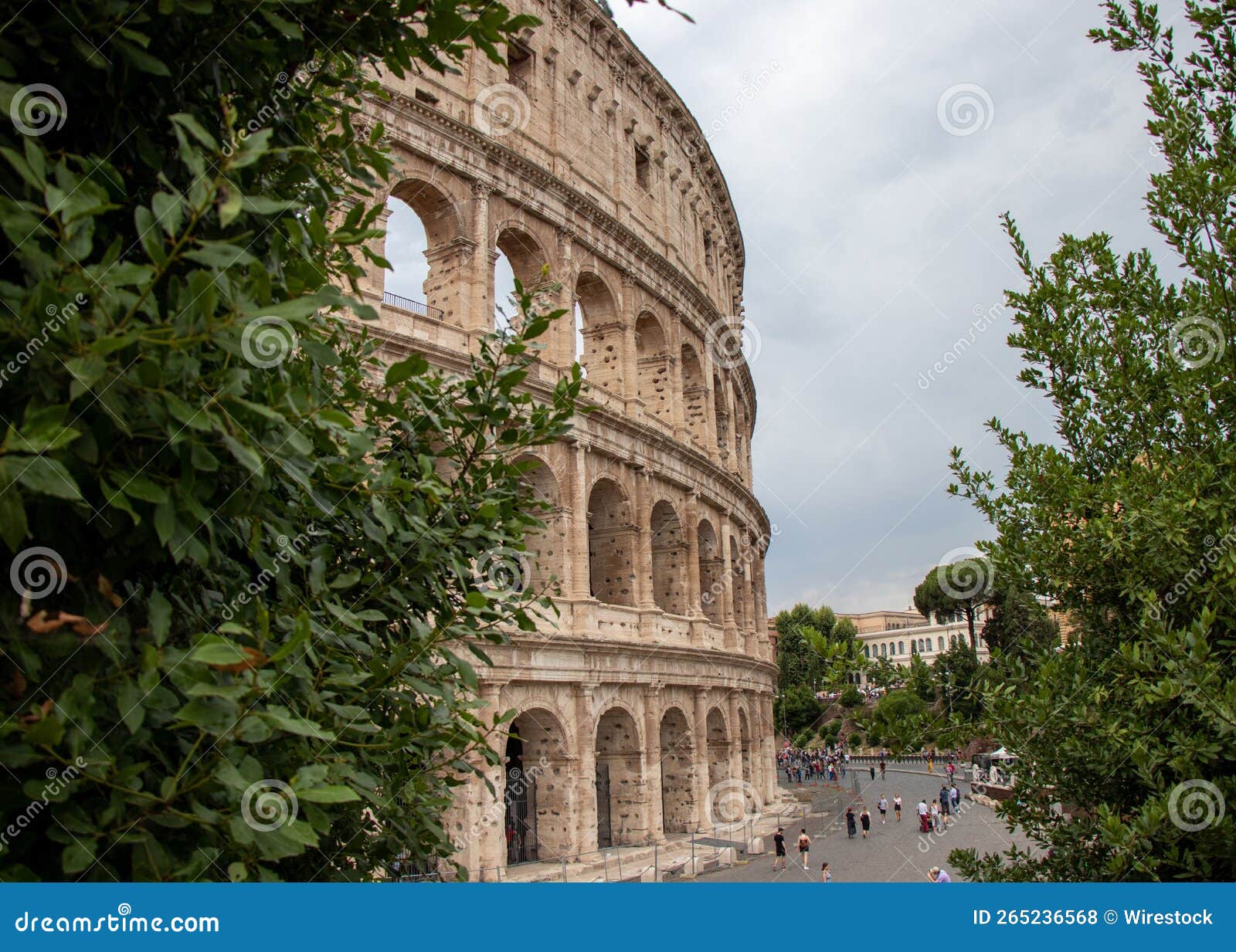 Colosseum Side View in Rome, Italy Stock Photo - Image of stone ...