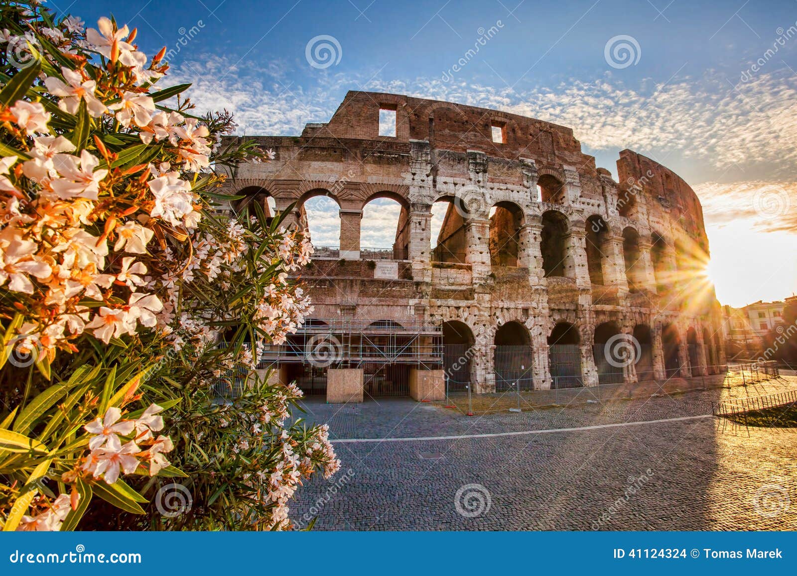 Colosseum during Spring Time, Rome, Italy Stock Photo - Image of ...
