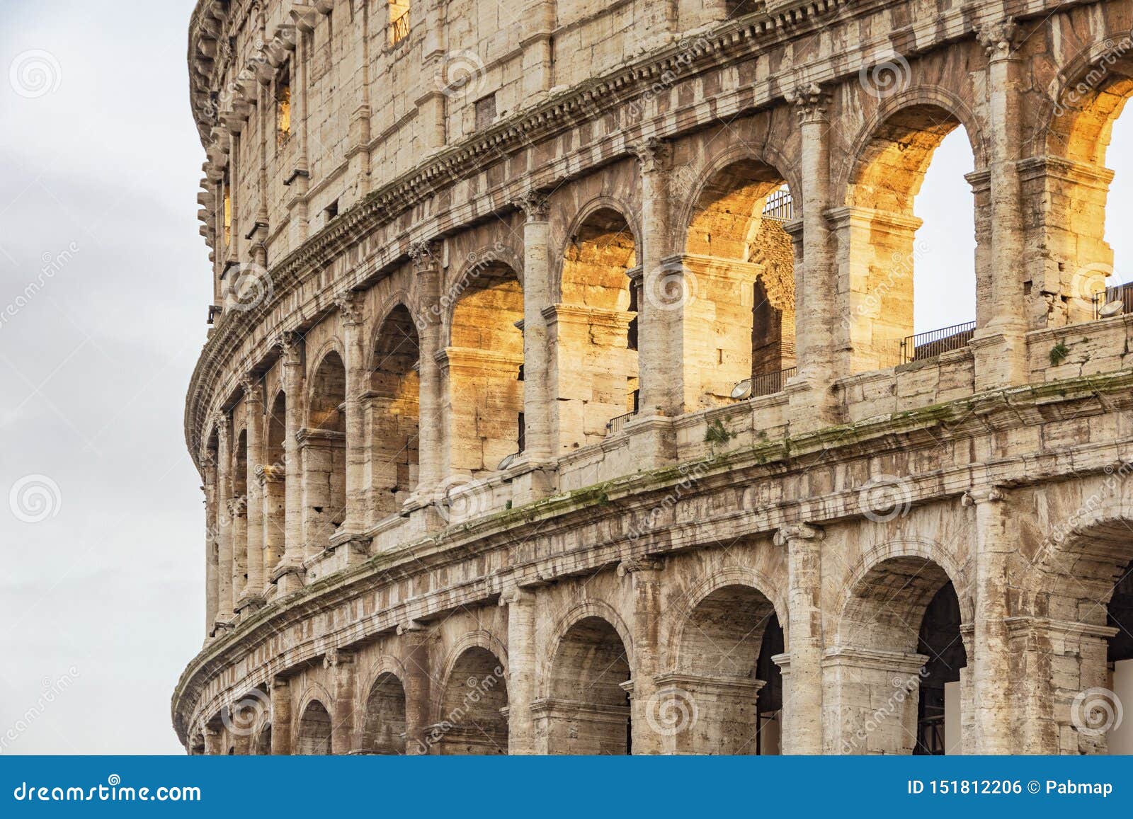 Colosseum Stadium Building in Rome Stock Photo - Image of europe ...