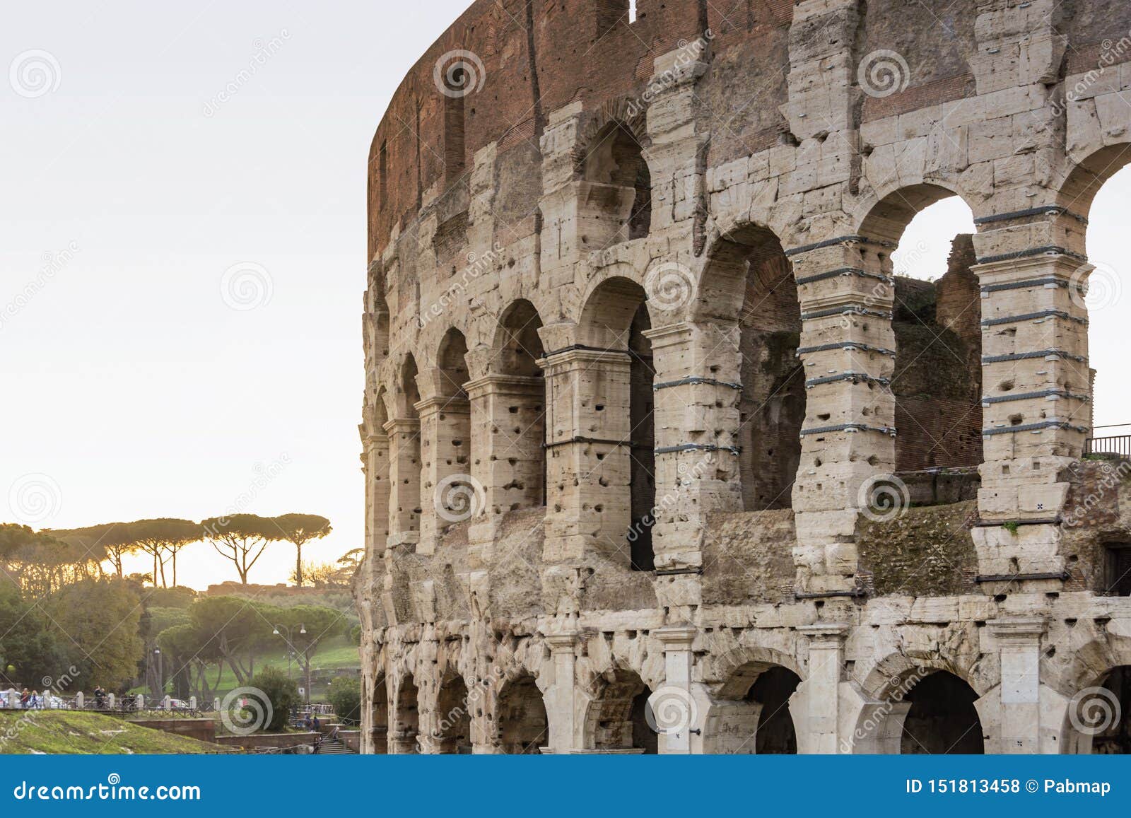Colosseum Stadium Building in Rome Stock Photo - Image of architecture ...