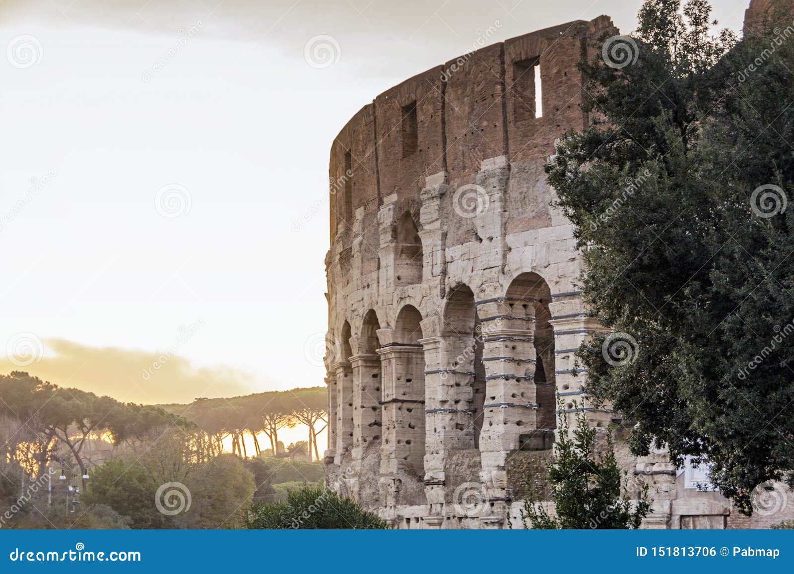 Colosseum Stadium Building in Rome Stock Photo - Image of historic ...