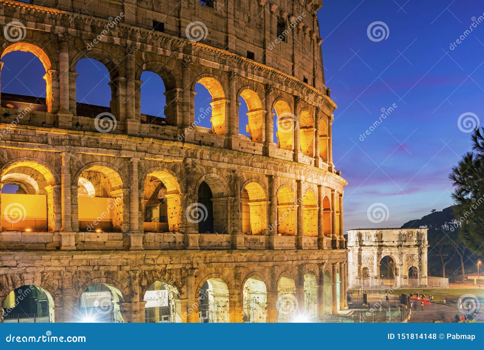 Colosseum Stadium Building in Rome Stock Photo - Image of arena ...