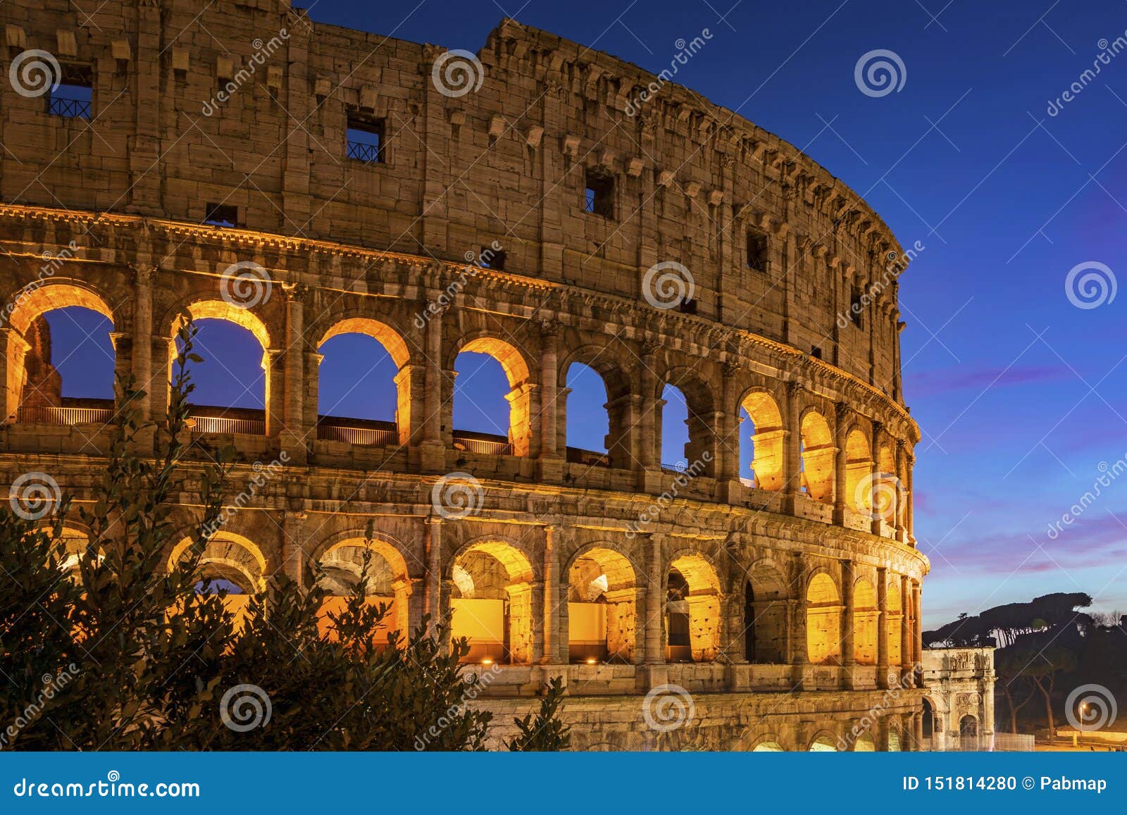 Colosseum Stadium Building in Rome Stock Photo - Image of constantino ...
