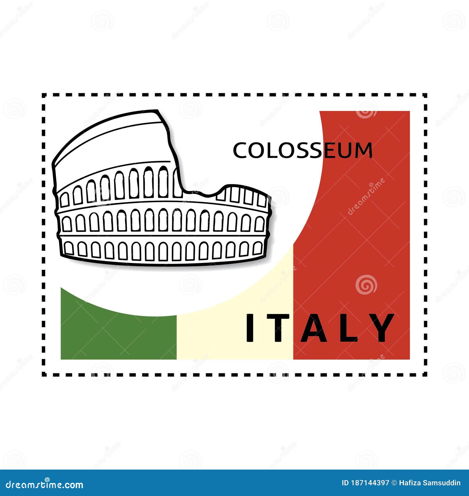 Colosseum Stamp. Vector Illustration Decorative Design Stock Vector ...