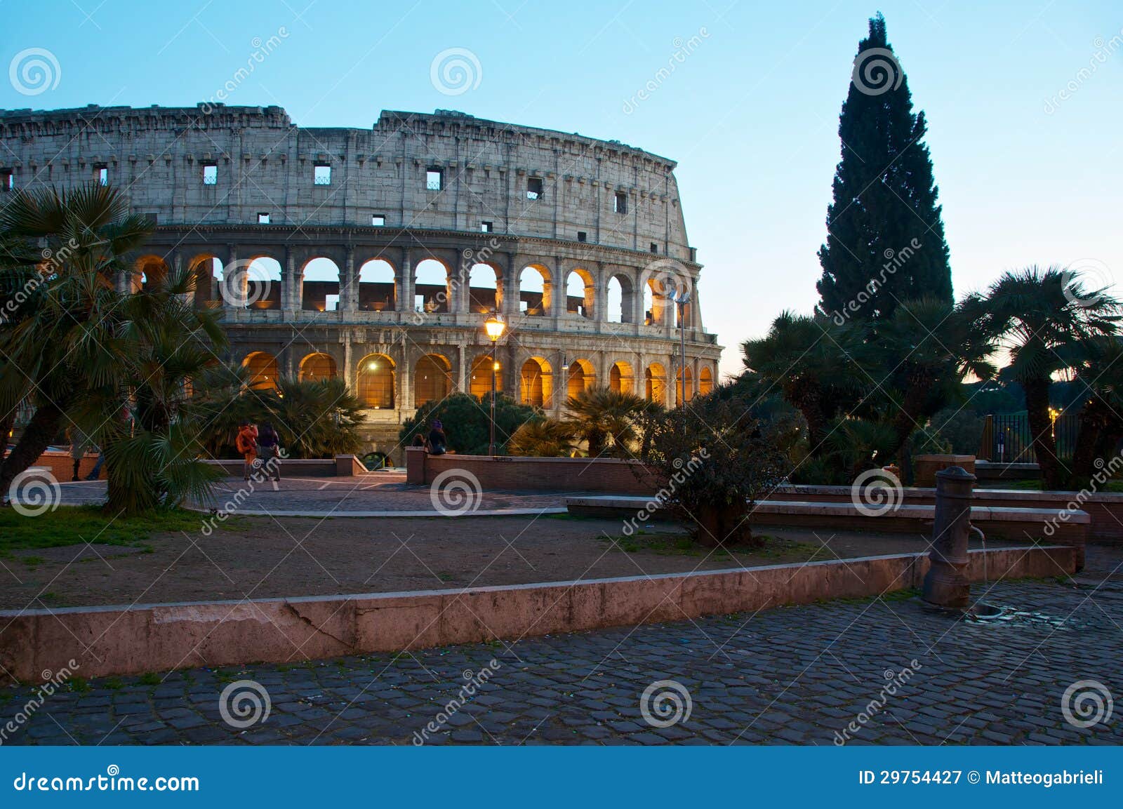 Colosseum At Sunset, Rome. Rome Best Known Architecture And Landmark ...