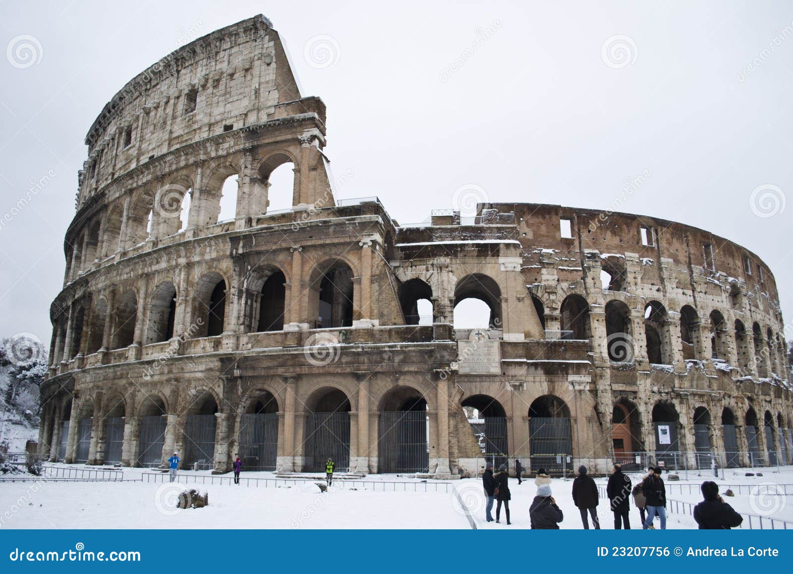 The Colosseum Under Snow and Ice Editorial Photo - Image of city, rome ...