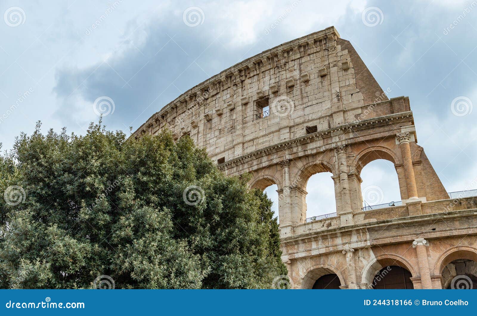 Colosseum Upper Section stock photo. Image of italy - 244318166