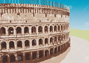 Colosseum (vector) stock vector. Illustration of amphitheatre - 9128758