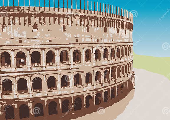 Colosseum (vector) stock vector. Illustration of amphitheatre - 9128758