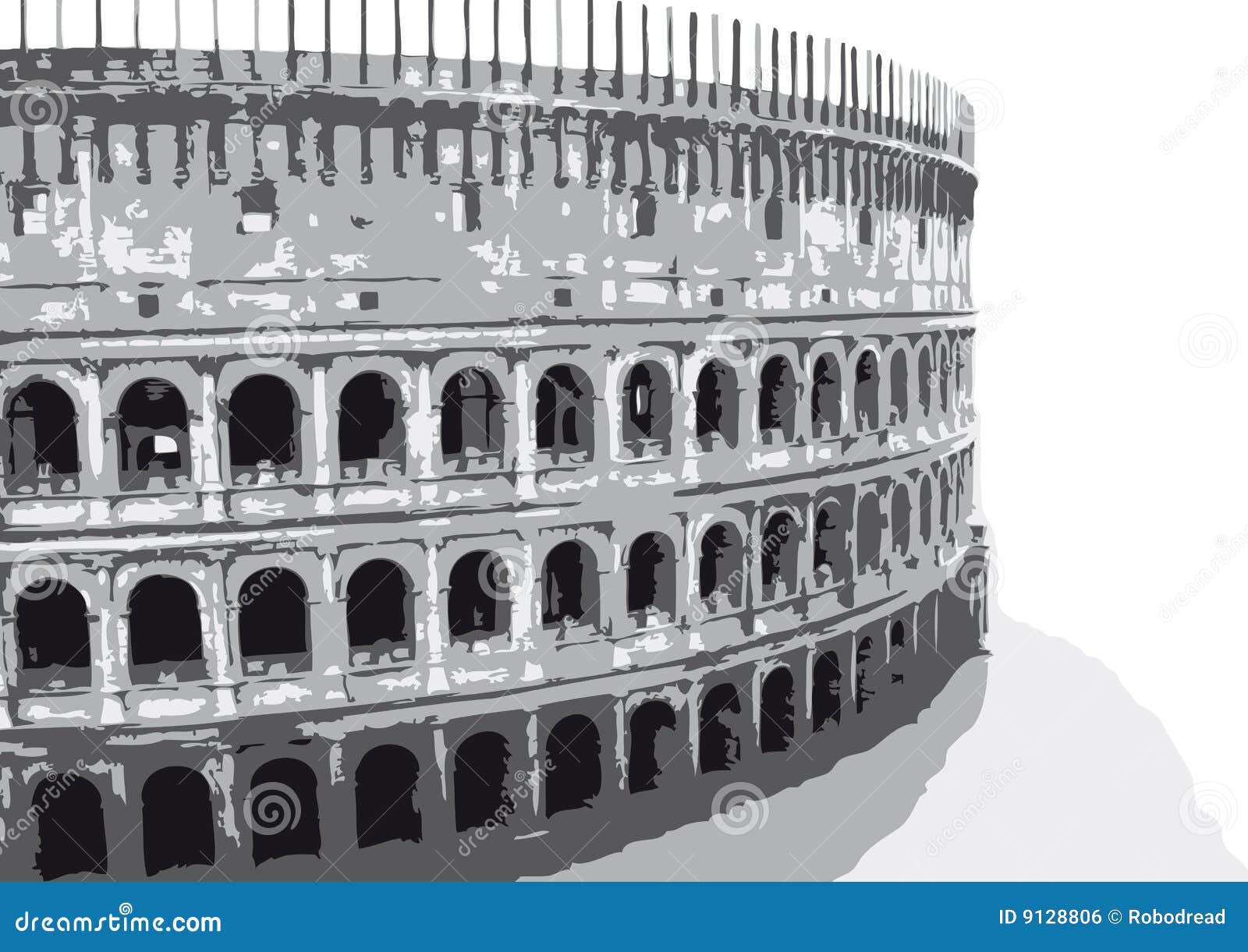 Colosseum (vector) stock vector. Illustration of archway - 9128806