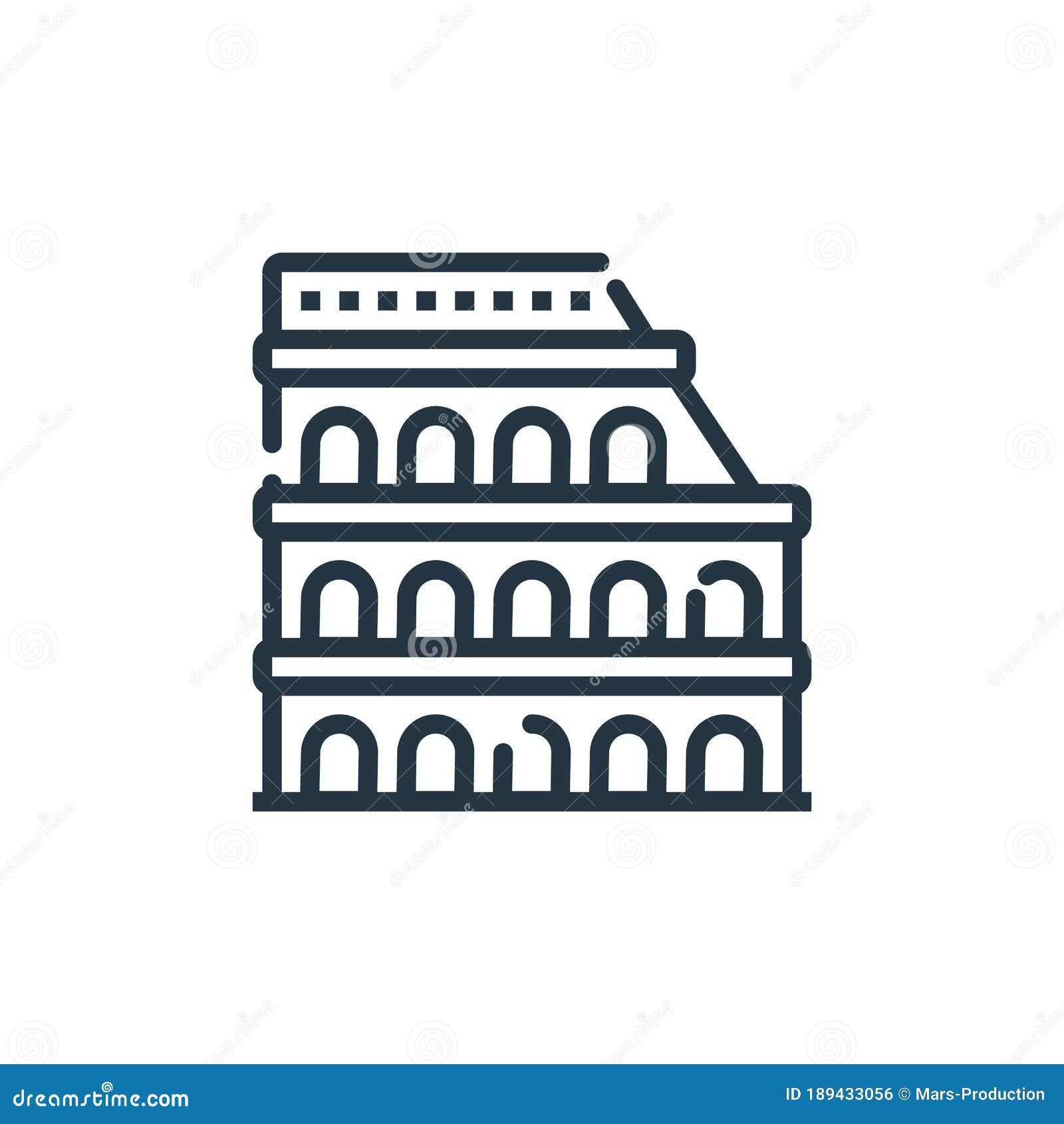 The Colosseum Vector Hand Drawn Black And White Illustration ...