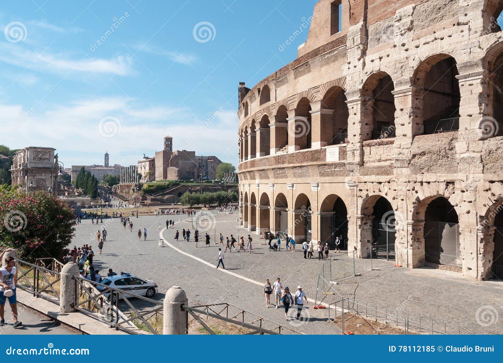 Colosseum and Via Sacra - Rome Editorial Image - Image of famous ...