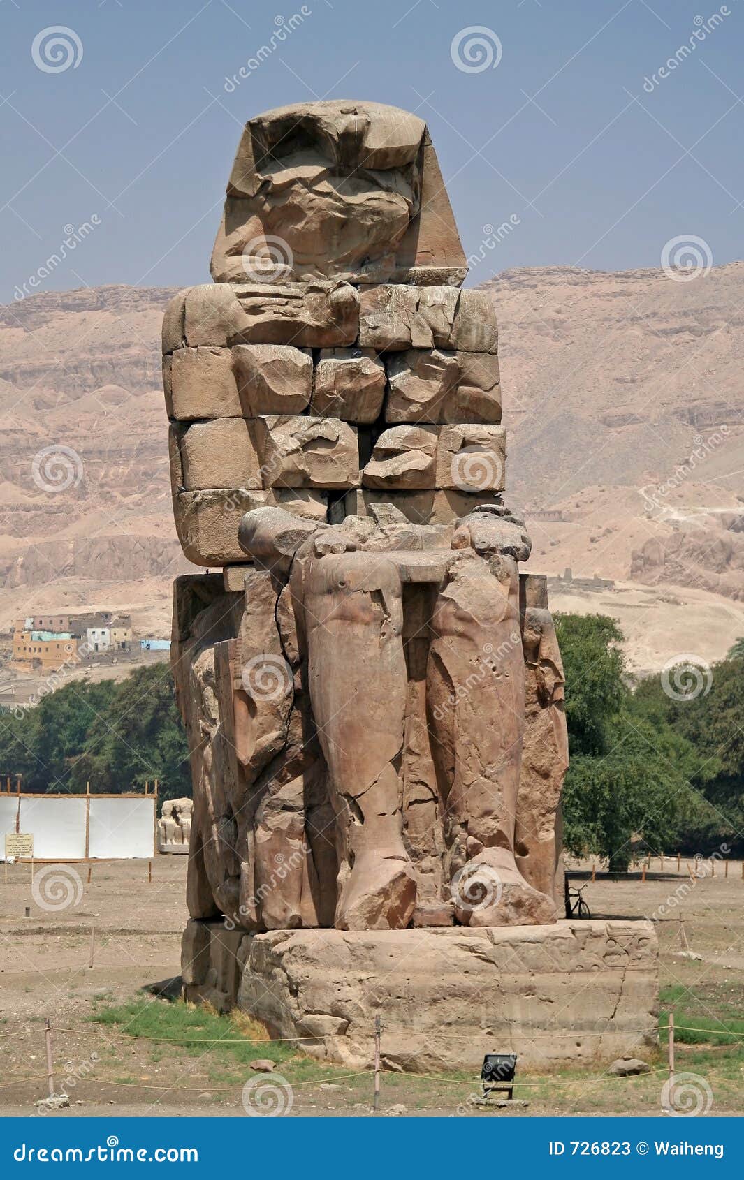 Colossi of Memnon stock image. Image of building, statue - 726823