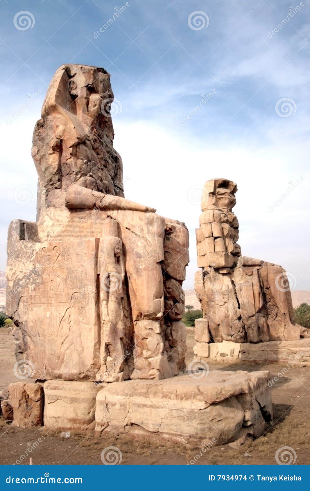 Colossi of Memnon stock photo. Image of archaeology, ancient - 7934974