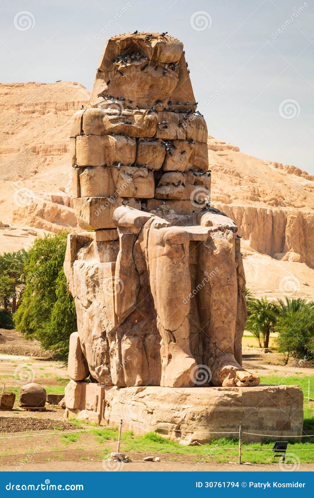 The Colossi of Memnon in Egypt Stock Photo - Image of historical, nile ...