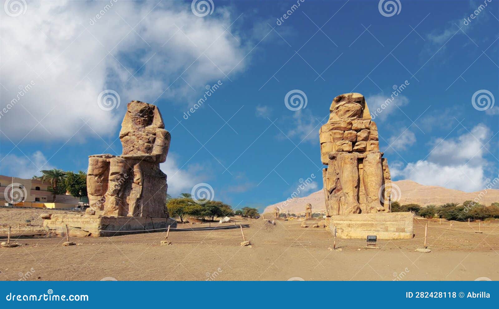 Colossi of Memnon, Two Massive Stone Statues Representing the Pharaoh ...