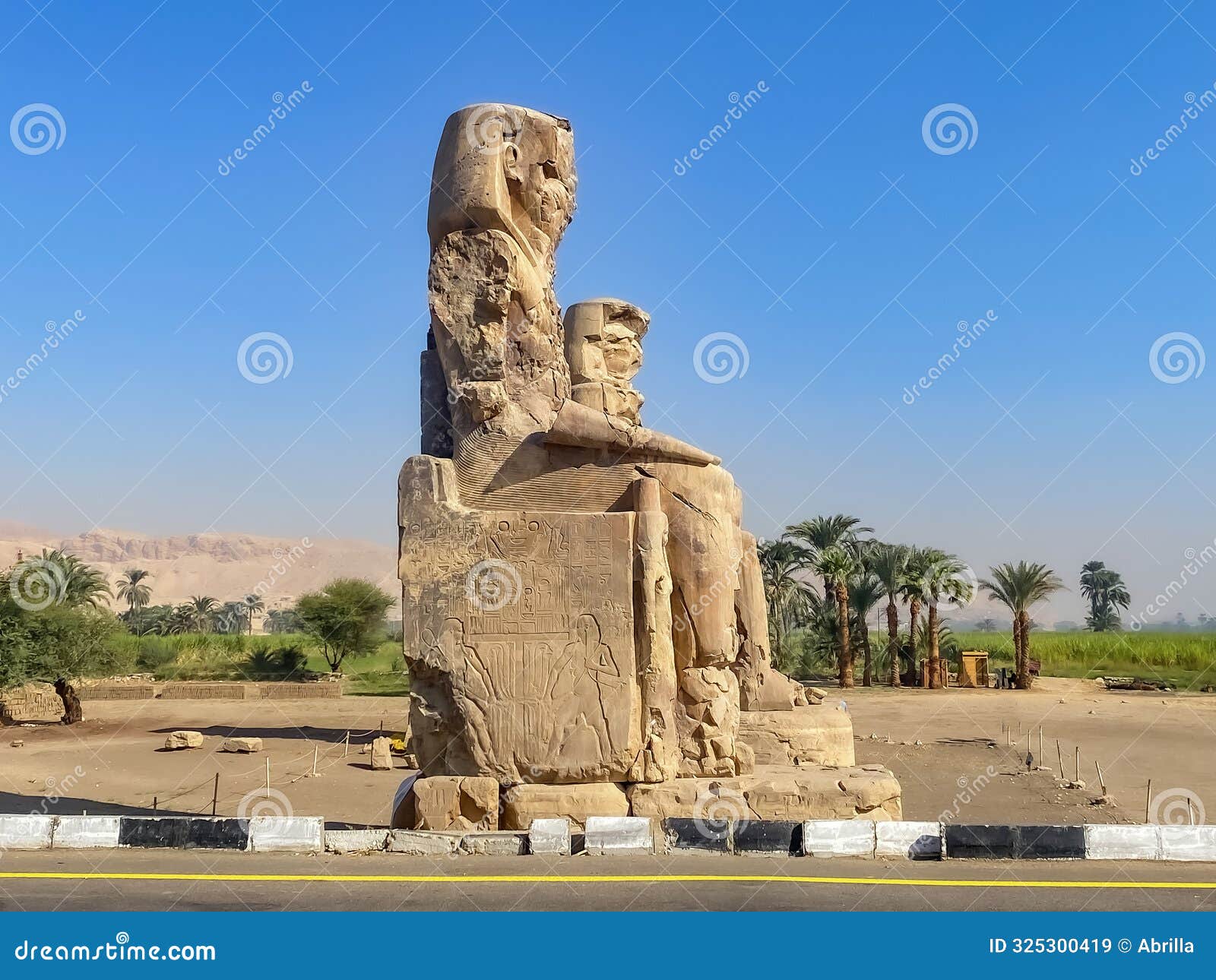 Colossi of Memnon, Two Massive Stone Statues Representing the Pharaoh ...