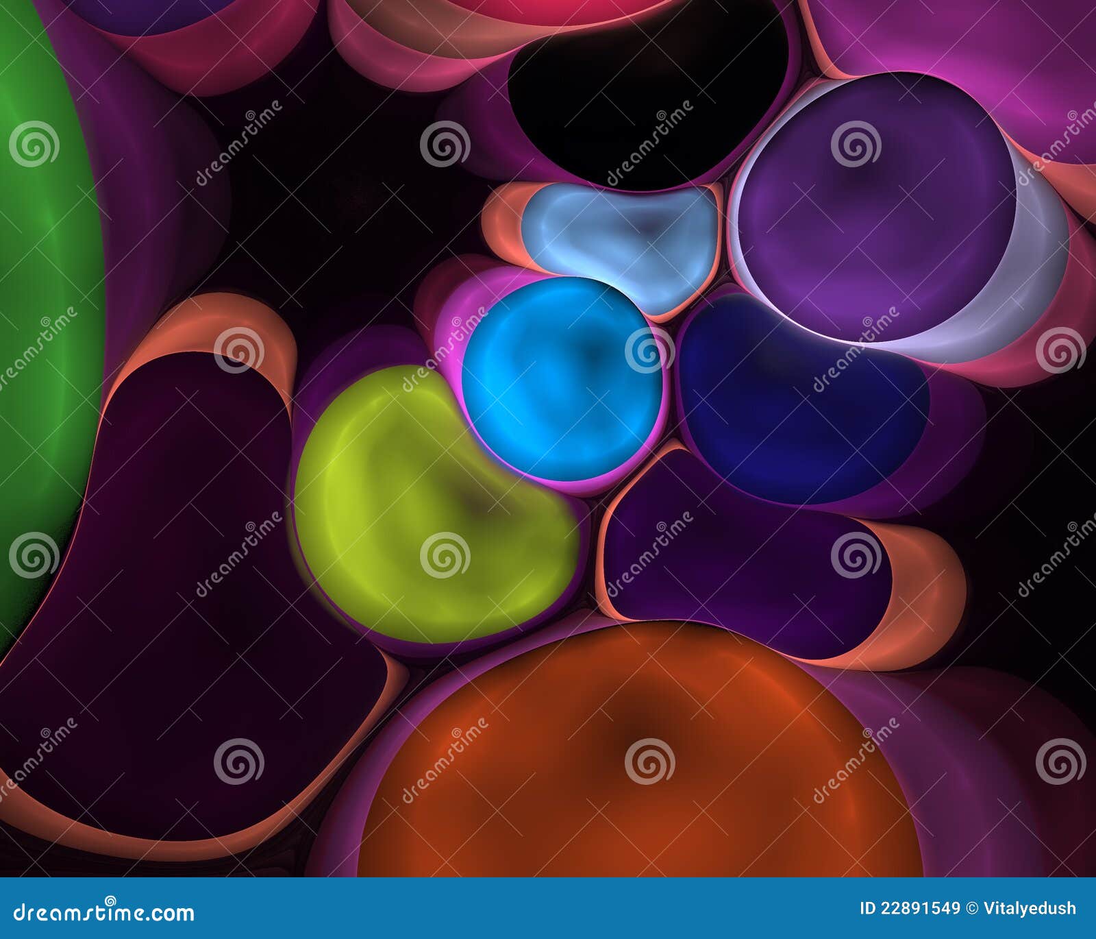 Colour Abstract Art Balls Background. Stock Illustration - Illustration ...