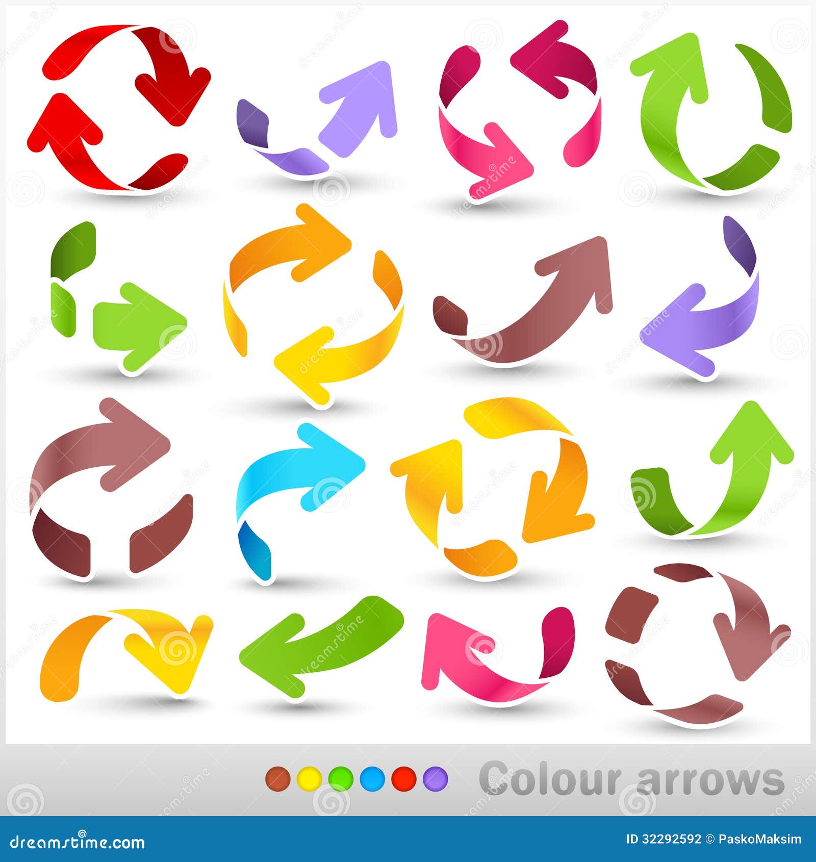 Colour arrows stock vector. Illustration of information - 32292592