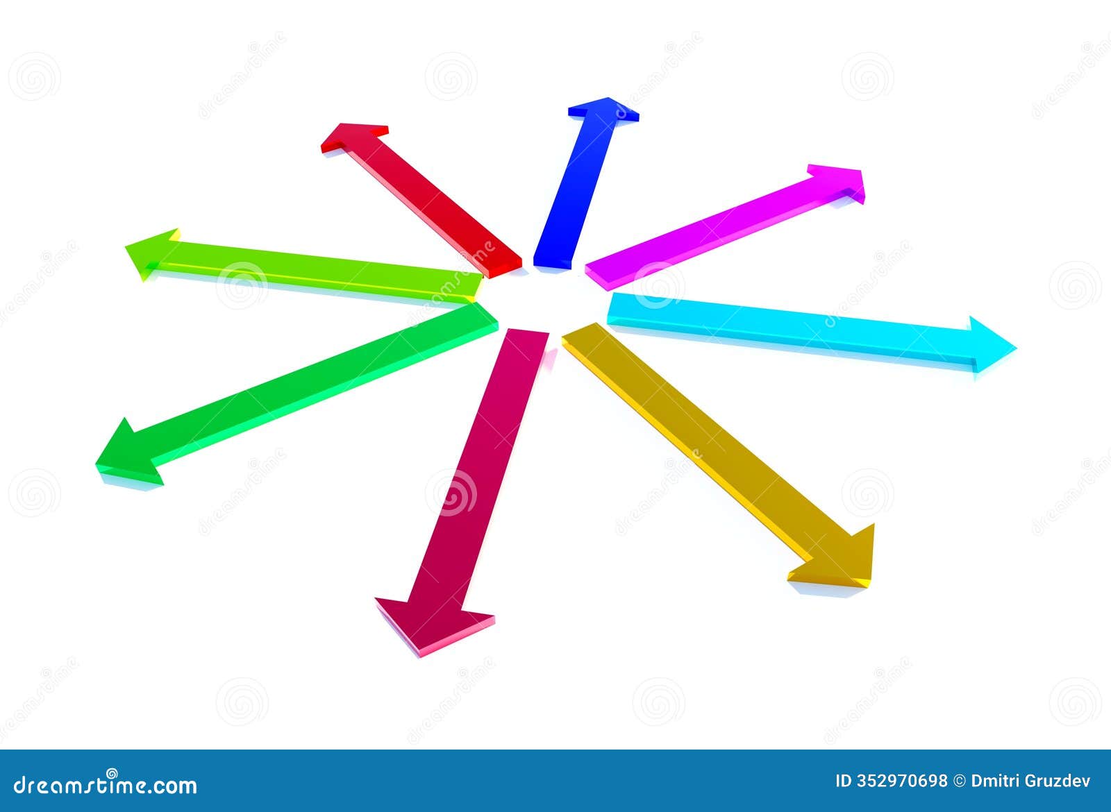 Arrows outside stock illustration. Illustration of competition - 352970698