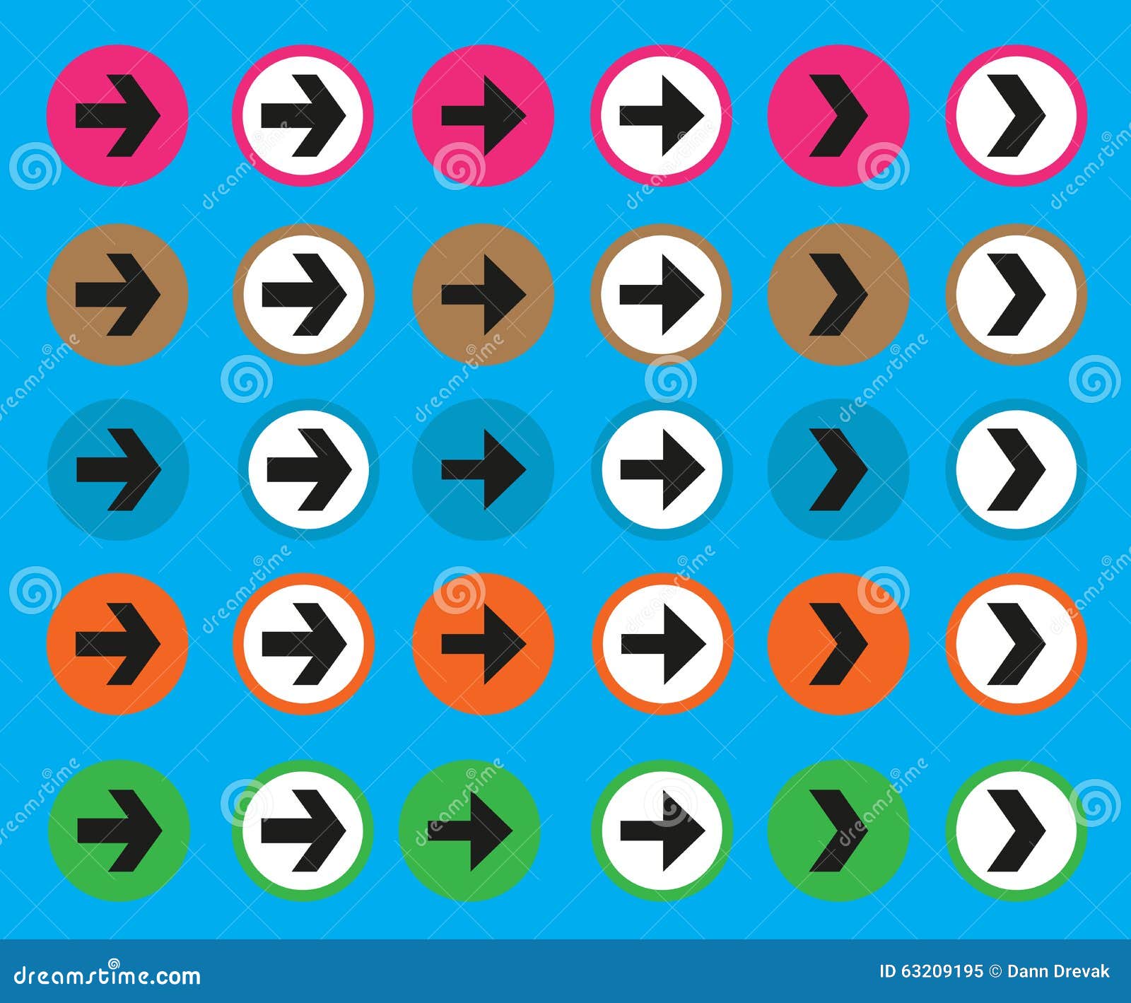 Colour Arrows Set stock vector. Illustration of arrows - 63209195