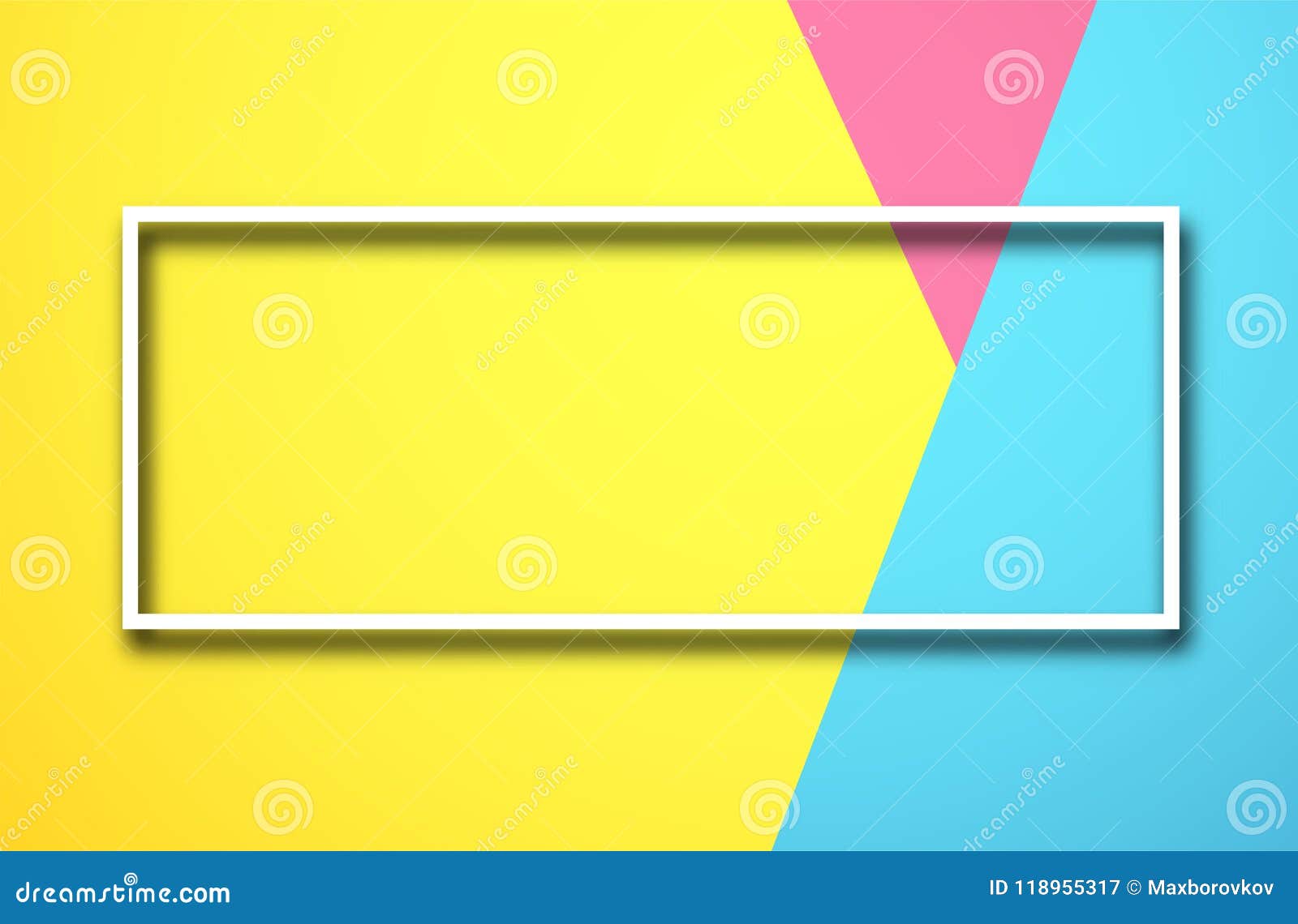Colour Background with White Rectangular Frame. Stock Vector ...