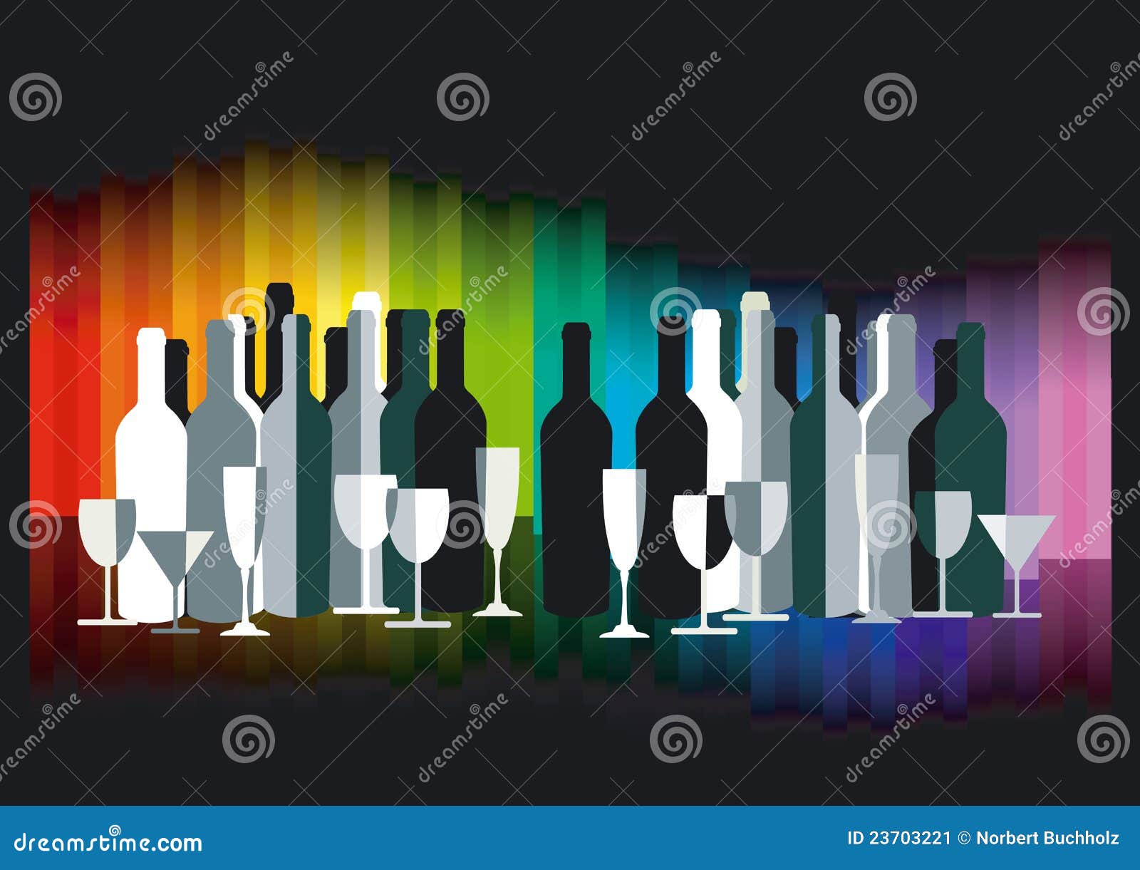 Colour Bar stock vector. Illustration of solid, alcoholic - 23703221