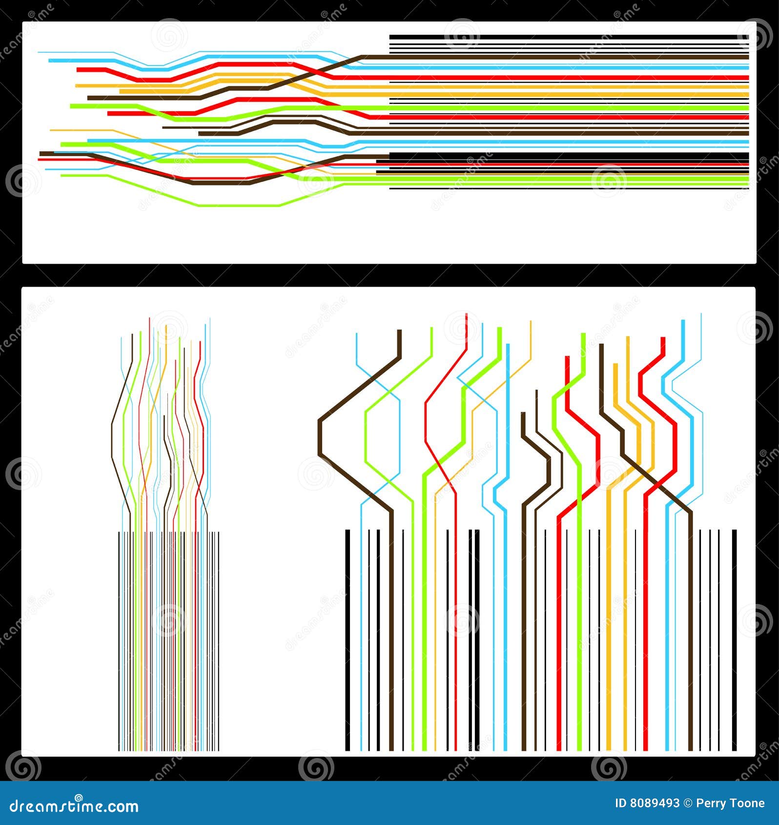 Colour Bar Code stock vector. Illustration of fusion, direction - 8089493