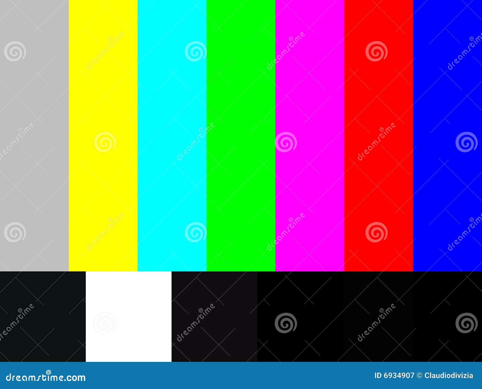 Tv Colour Bars Test Card Screen Smpte Television Color Test Calibration Bars Test Card Smpte