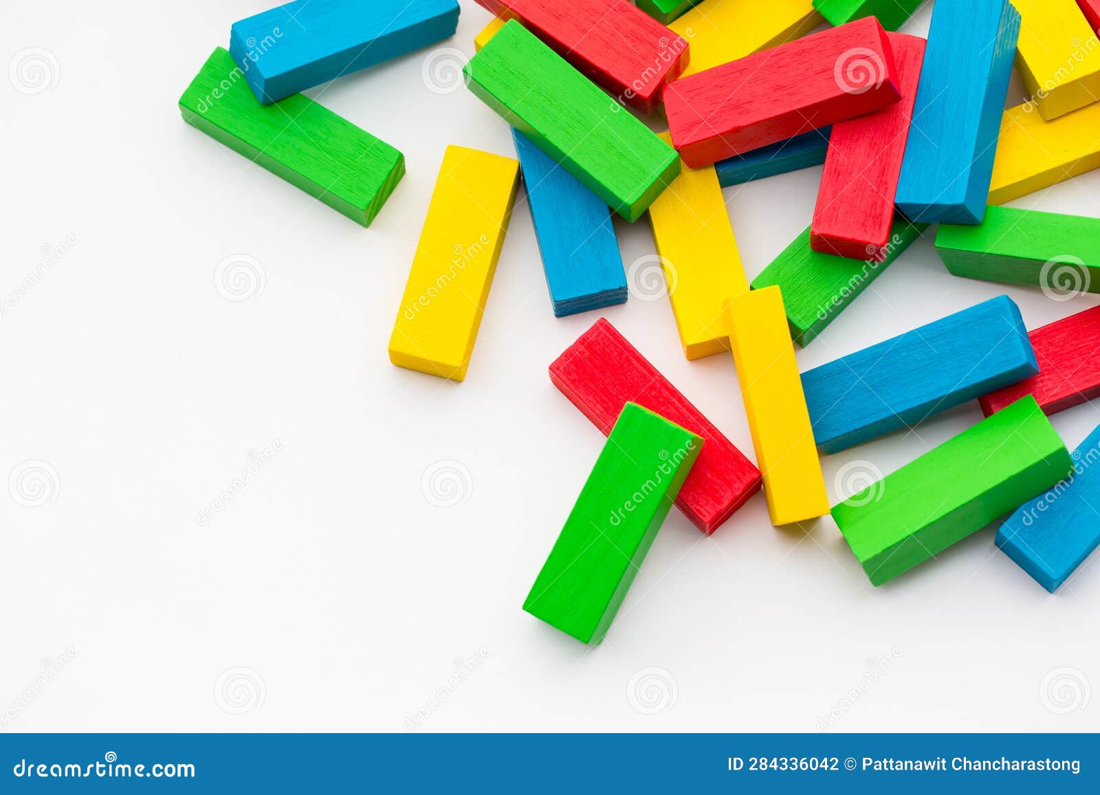 Colour Blocks Wood Background. Education Game Backdrop Stock Photo ...