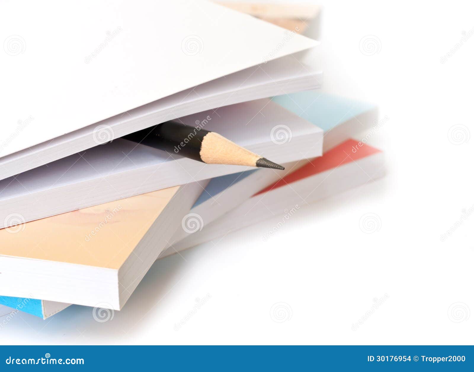 Black pencil and books. stock photo. Image of learn, design - 30176954