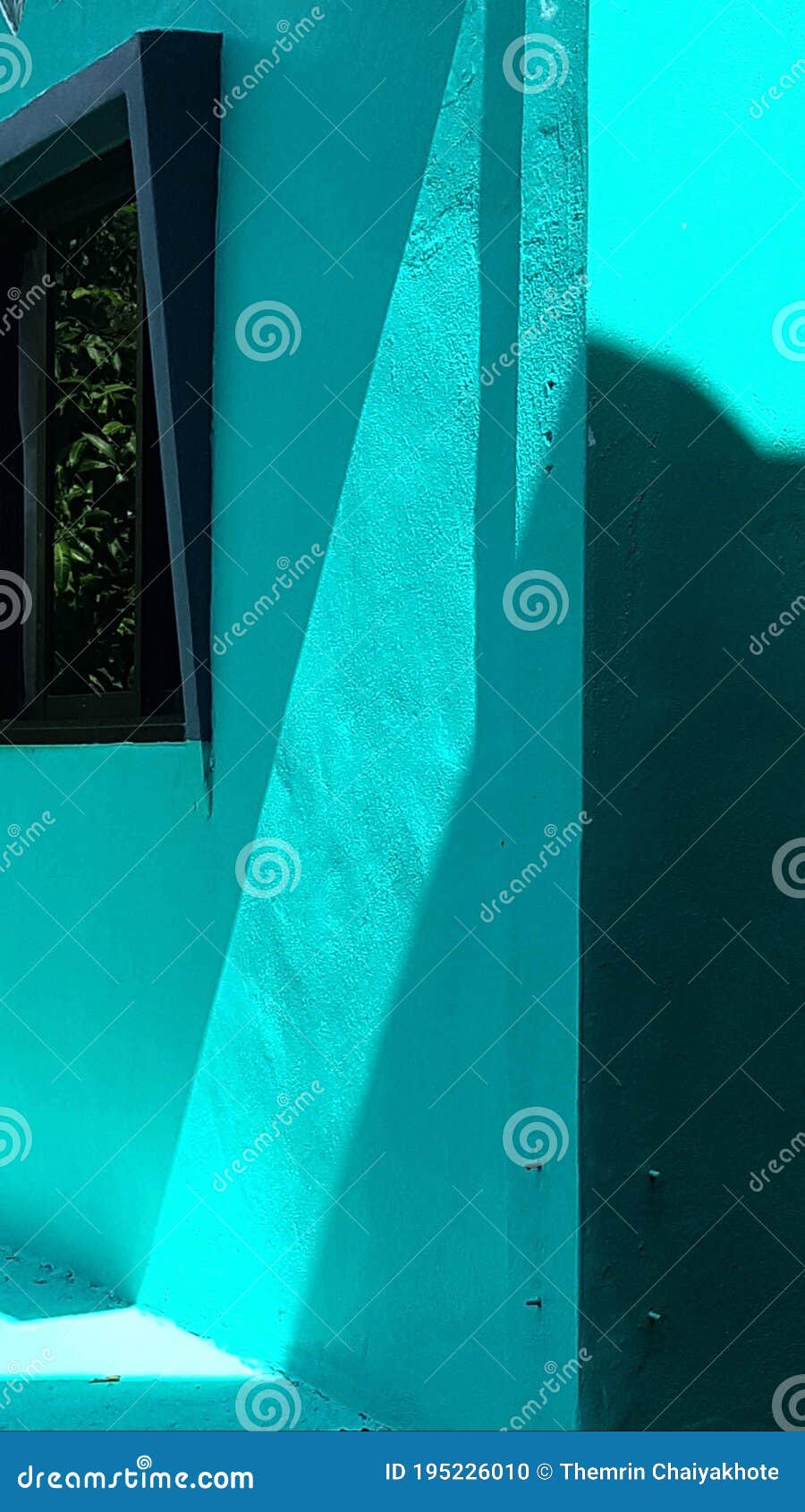 The Colour of a Building Contrasting with Sunlight and Shadow Stock ...