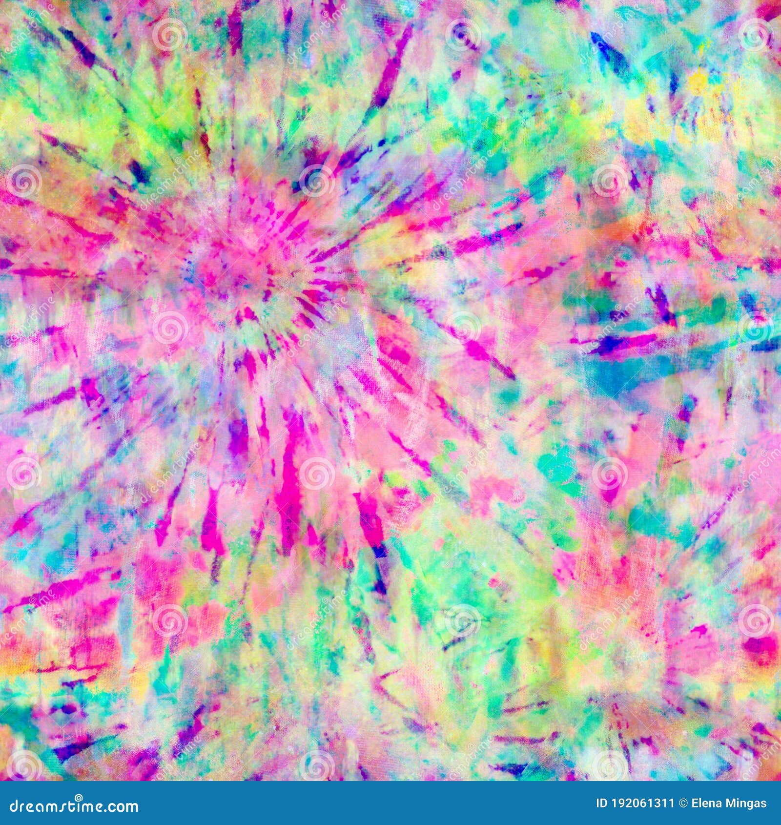 Colour Burst Abstract Tie Dye Print Stock Illustration - Illustration ...