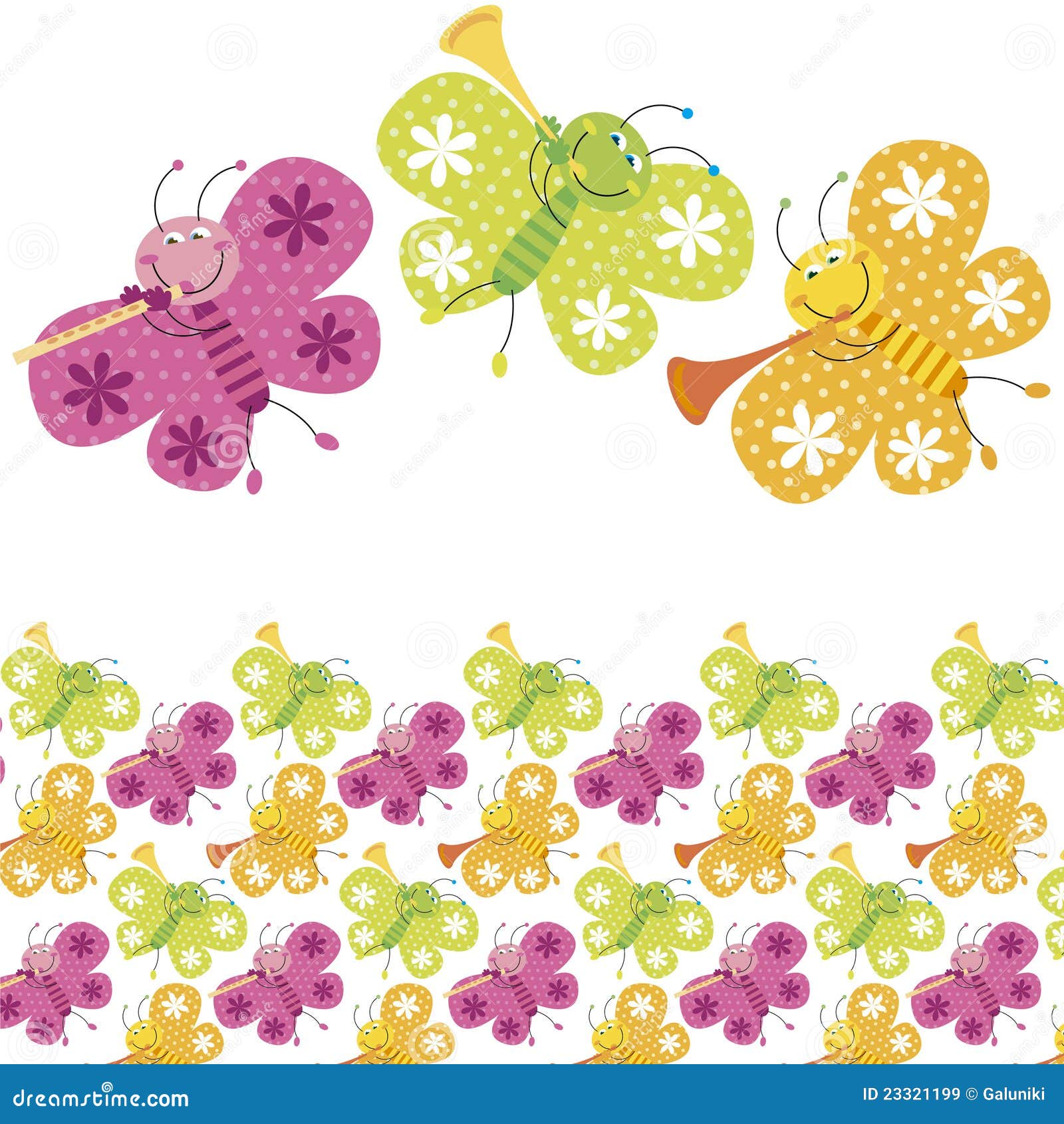 Colour butterfly pattern stock vector. Illustration of colour - 23321199