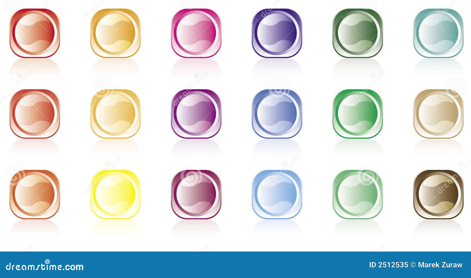 Colour buttons set stock vector. Illustration of composer - 2512535