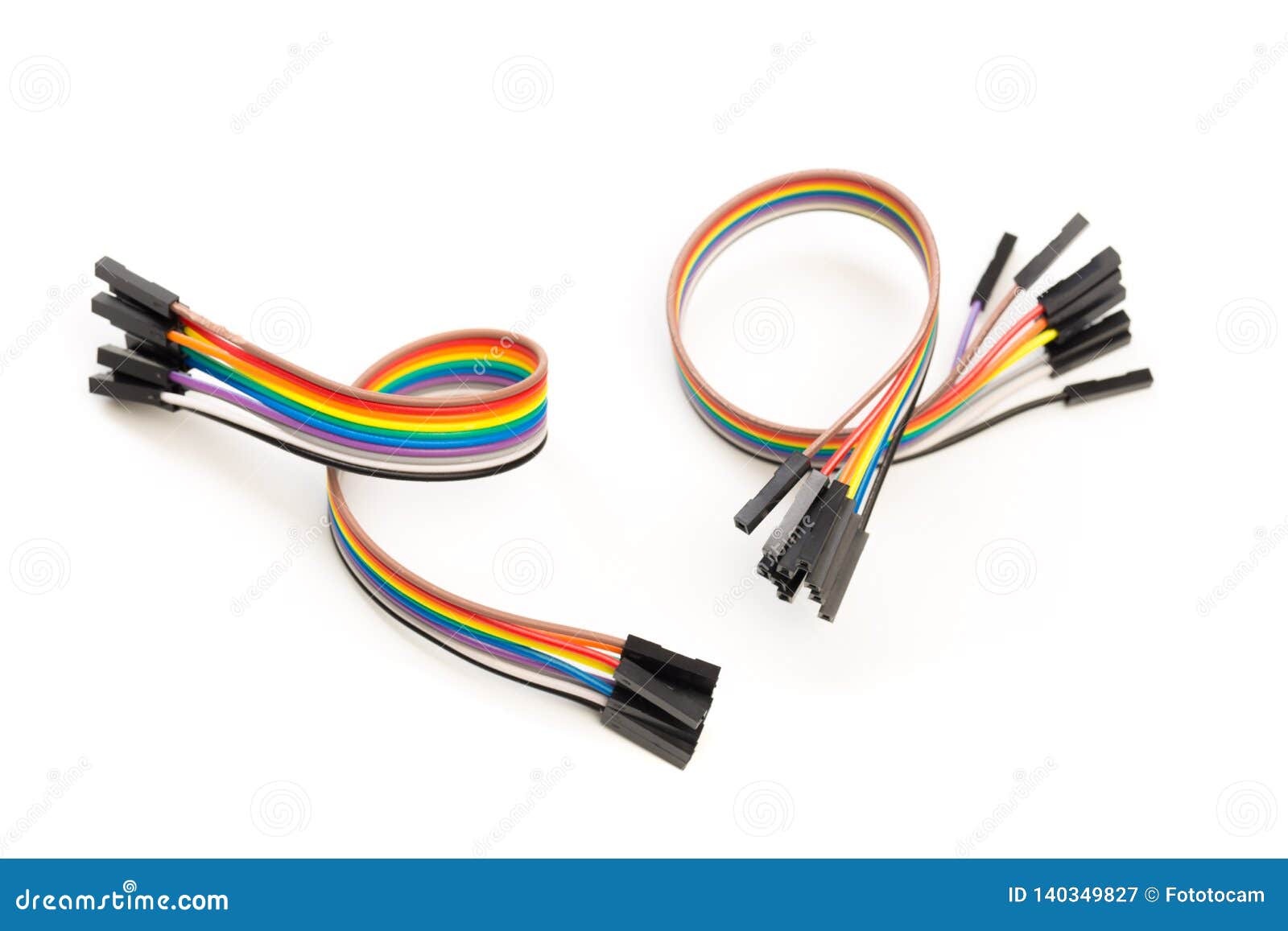 Colour Cable Bus Isolated on White Stock Image - Image of computer ...