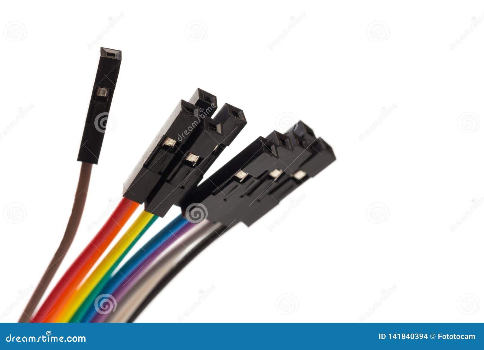 Colour Cable Bus Isolated on White Stock Photo - Image of internet ...