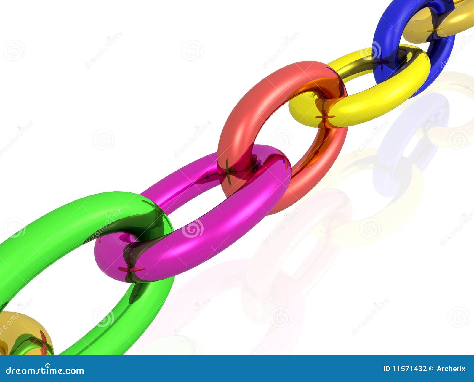 Colour chain stock illustration. Illustration of abstract - 11571432