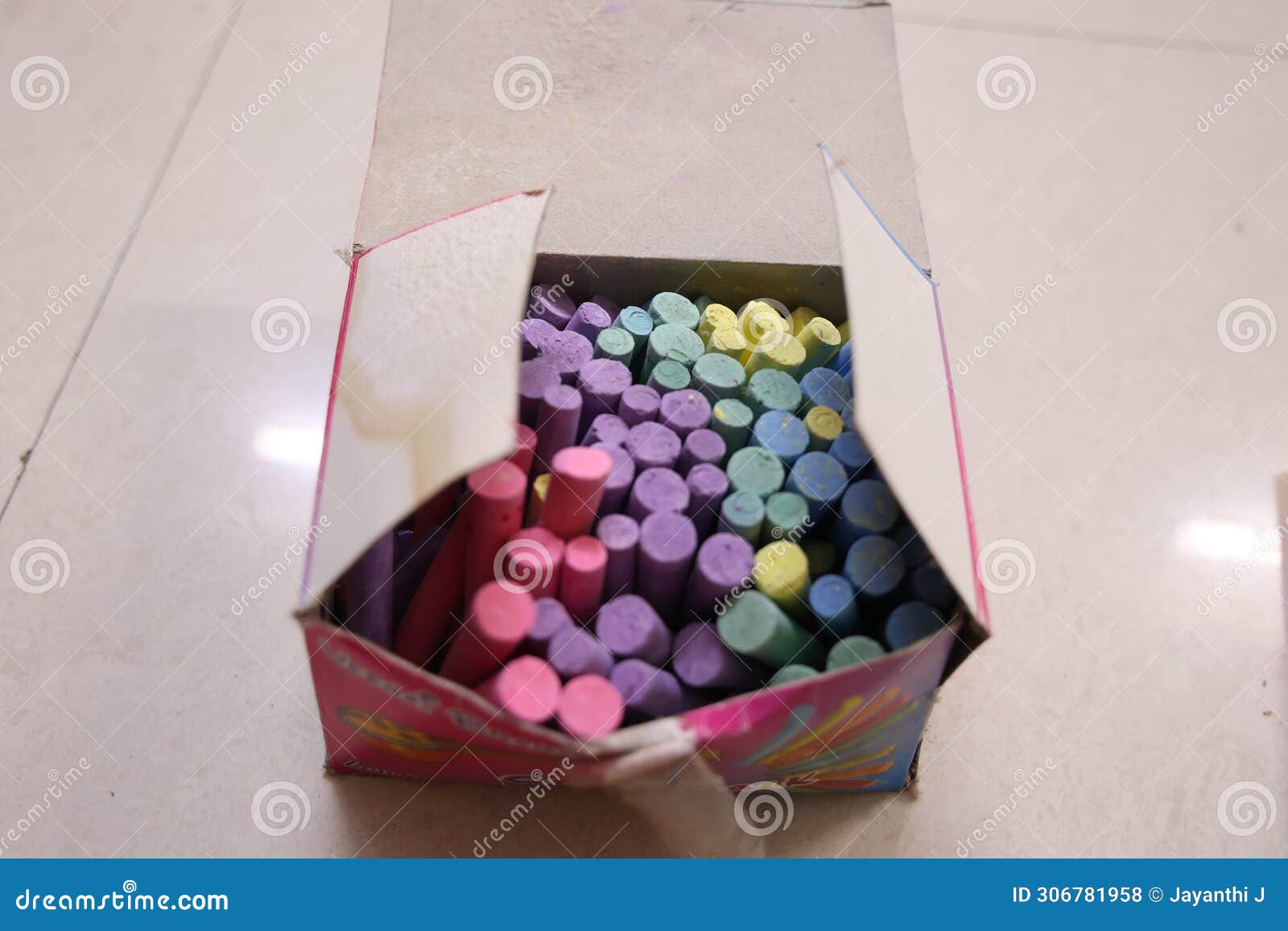 Colour Chalk Piece on the Floor Editorial Stock Photo - Image of ...