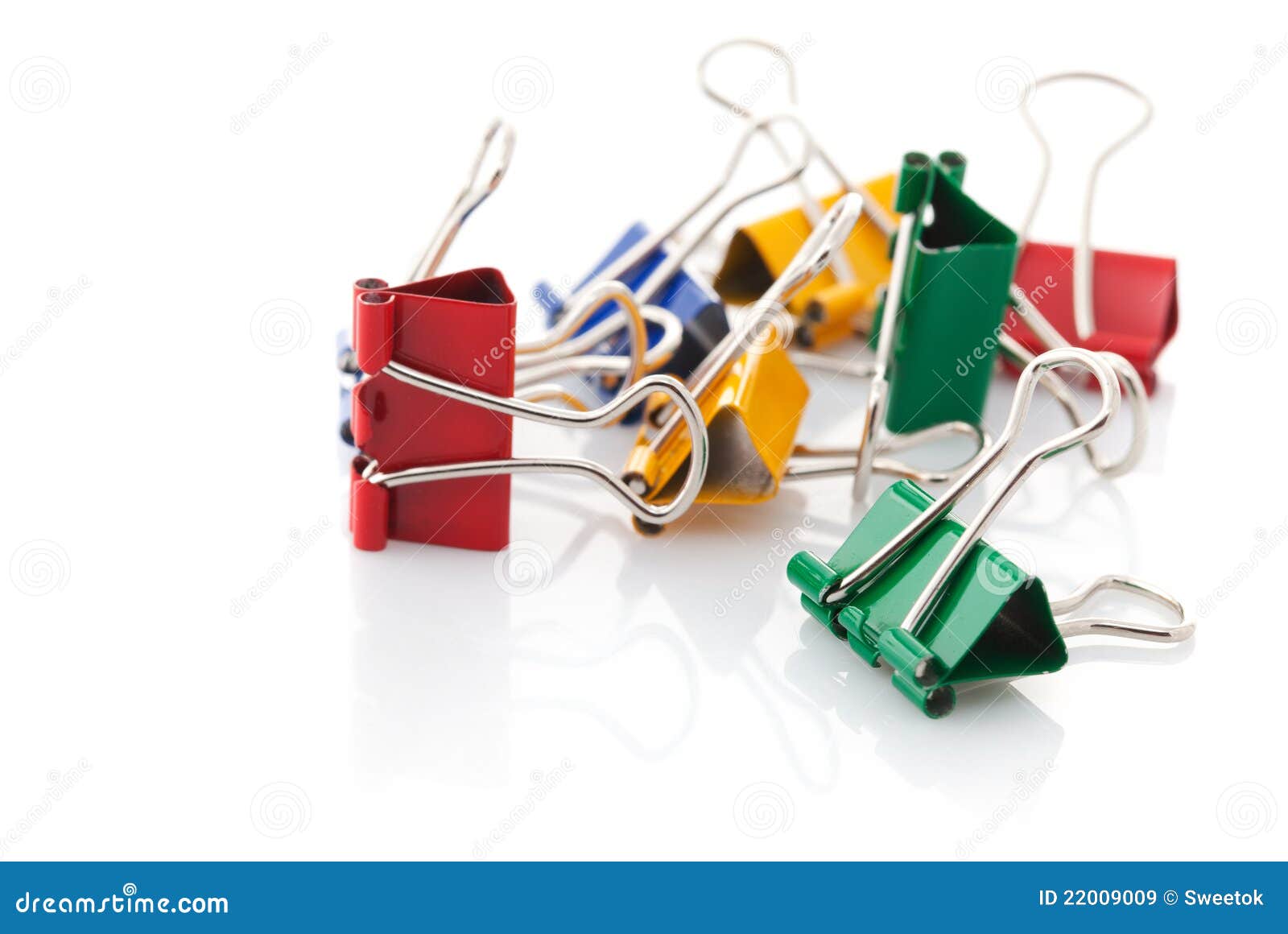 Colour clamps stock image. Image of metallic, stationery - 22009009