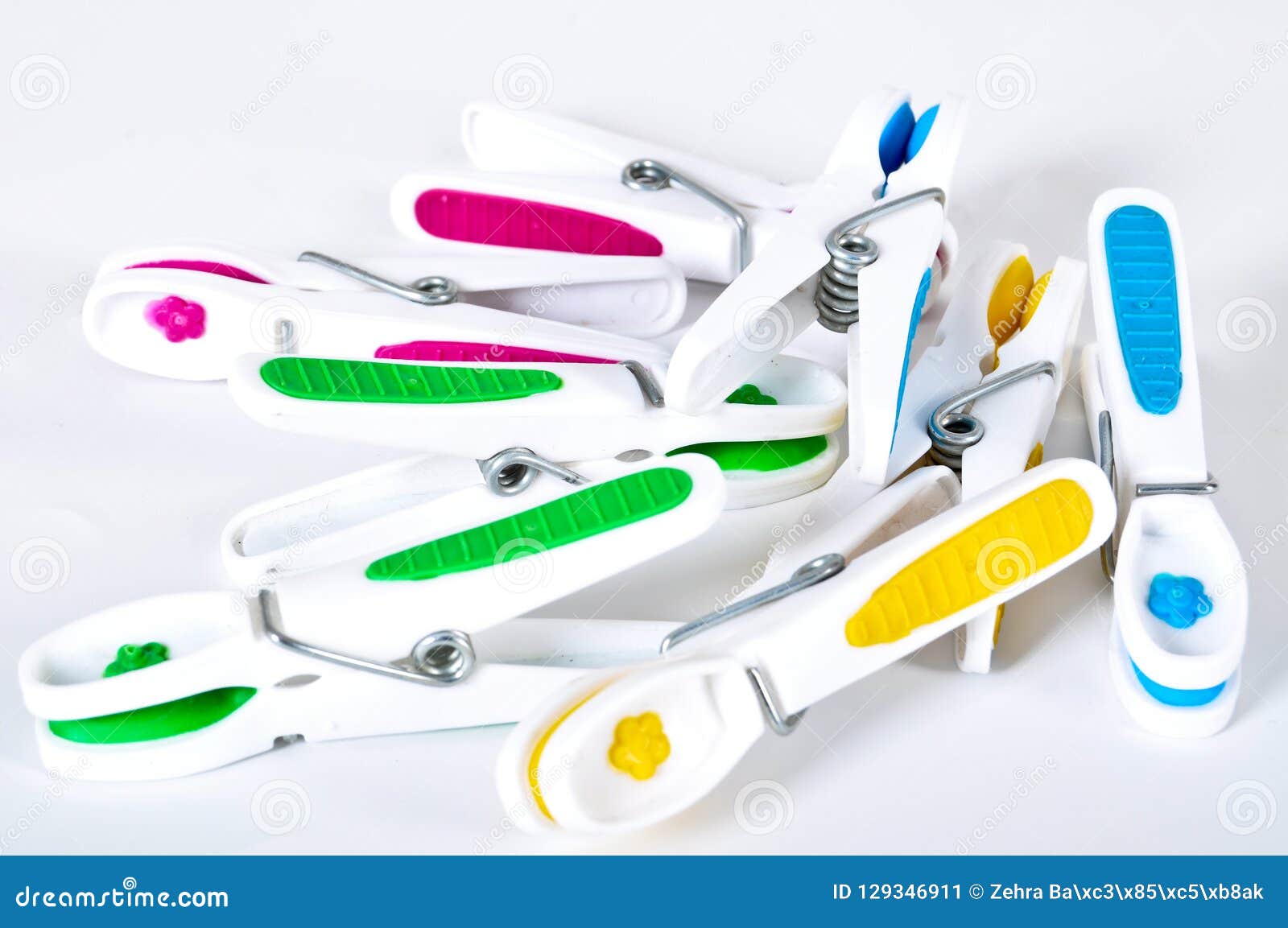 Colour clothes peg stock image. Image of pins, retro - 129346911
