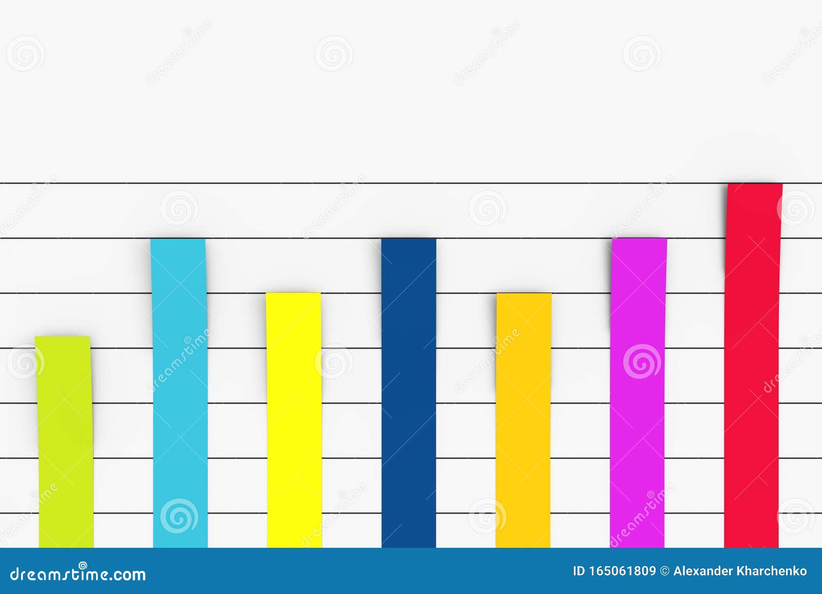 Colour Column Flat Graph Chart Infographics Paper Elements. 3d ...